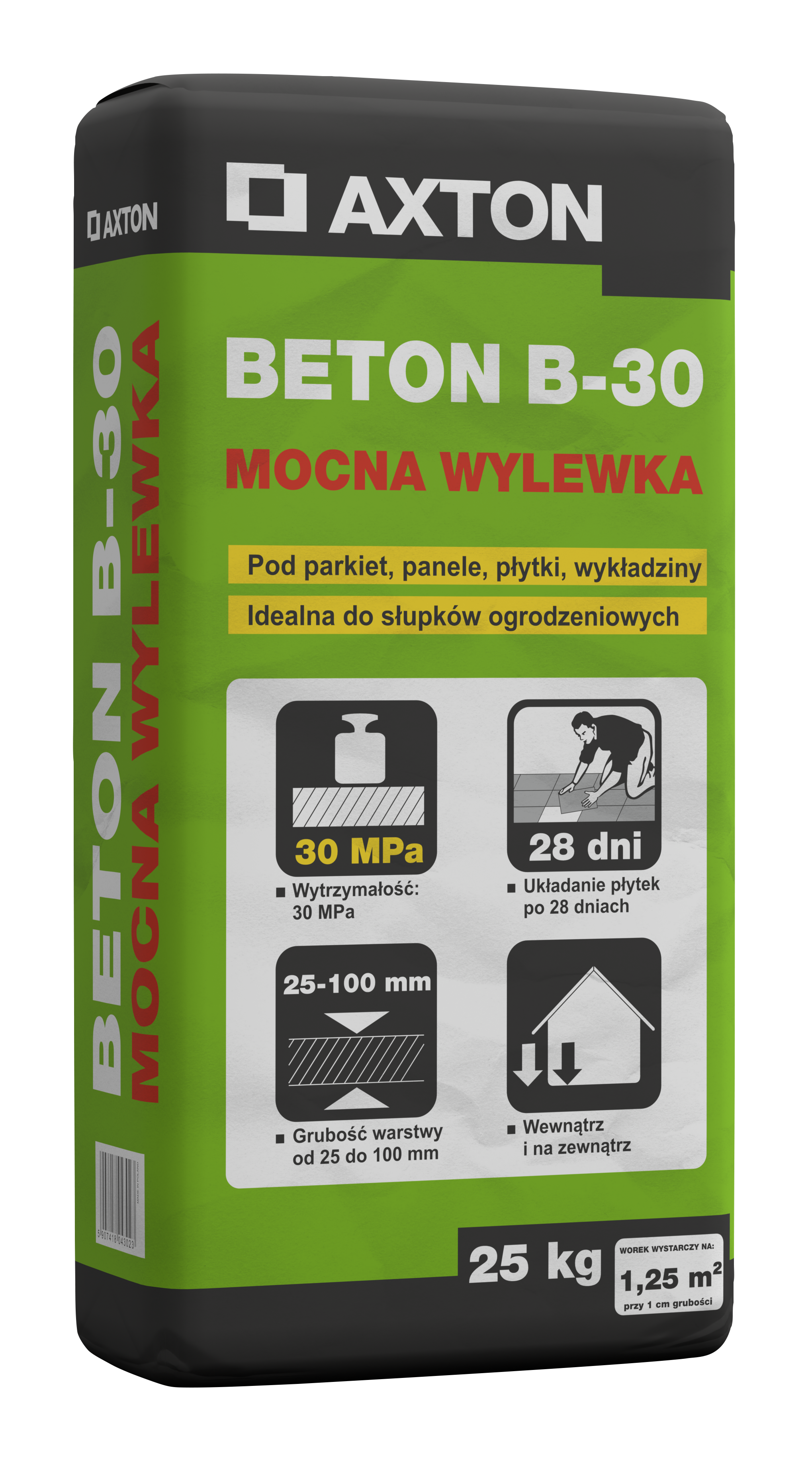Podkład podłogowy Beton B30 25 kg Axton - Leroy Merlin