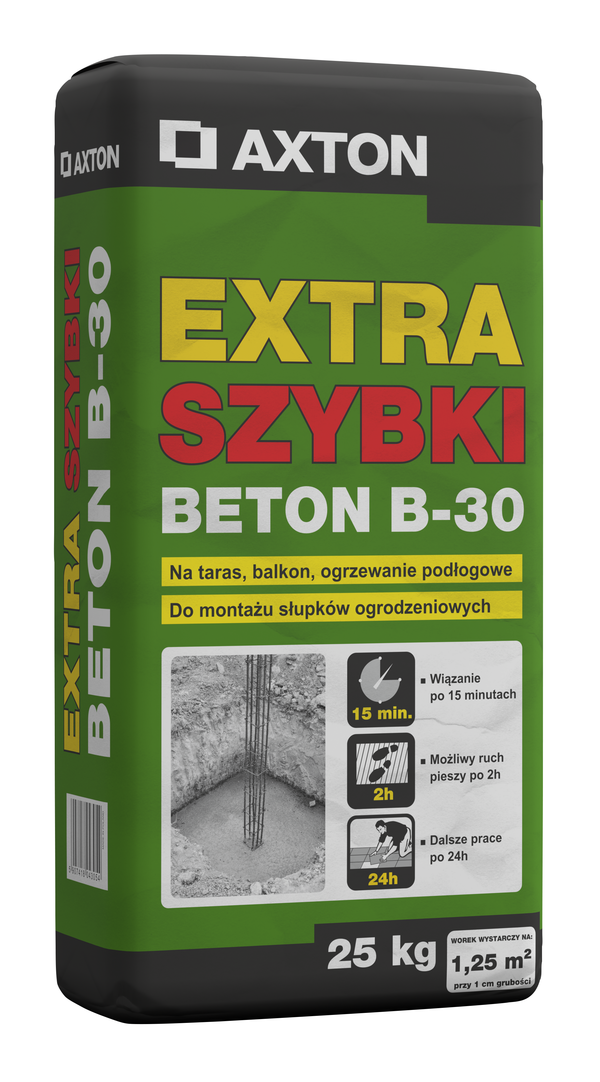 Wylewka betonowa Extra Szybki Beton B30 25 kg Axton - Leroy Merlin