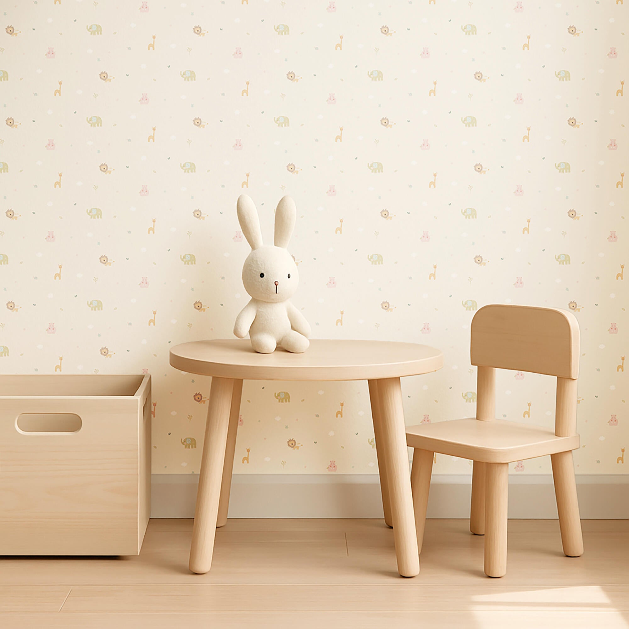 Papel pintado tapiz aplicación cola en papel Infantil Candy beige ICH ...