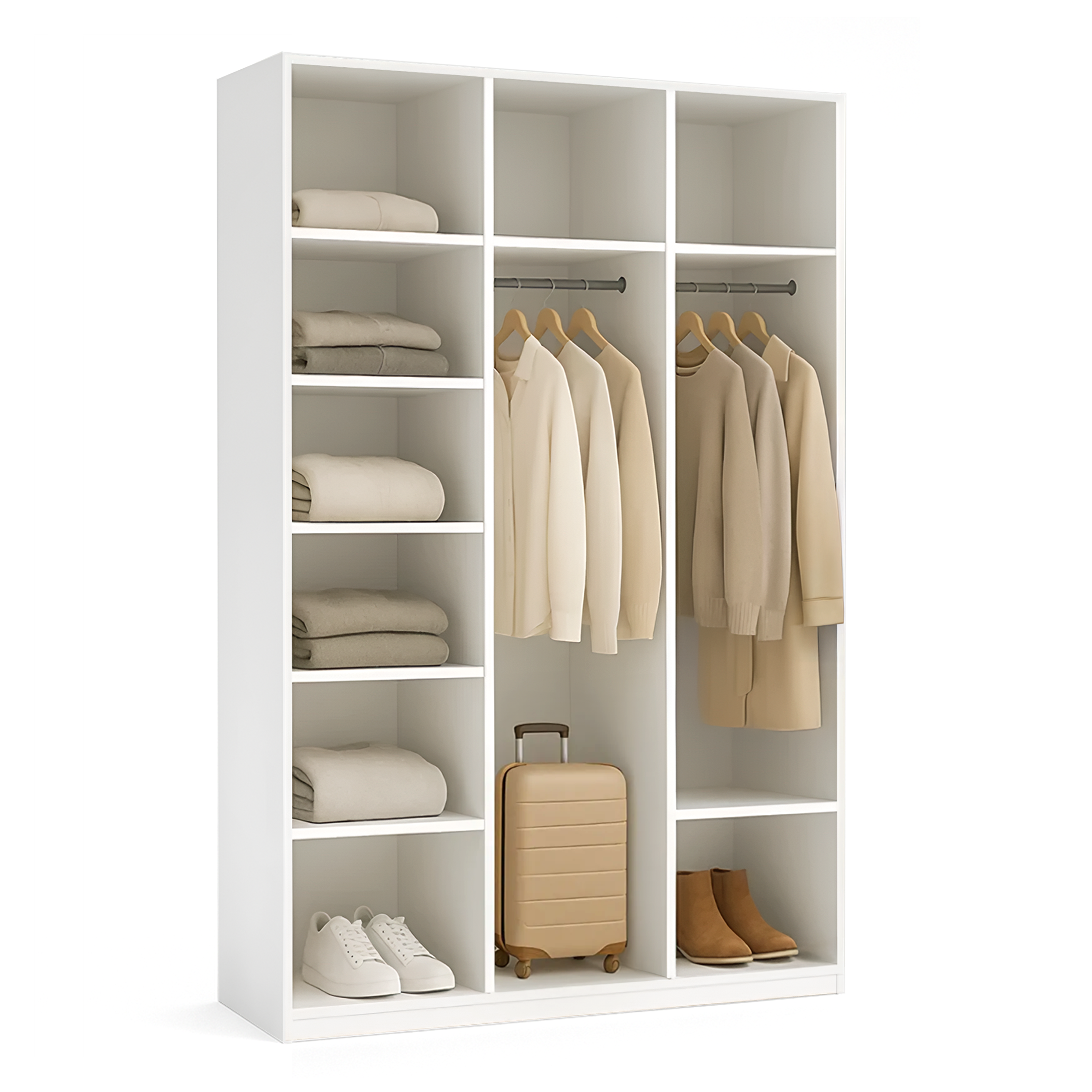 Kit vestidor Spaceo Home 3 módulos Blanco 180X240X60 | Leroy Merlin