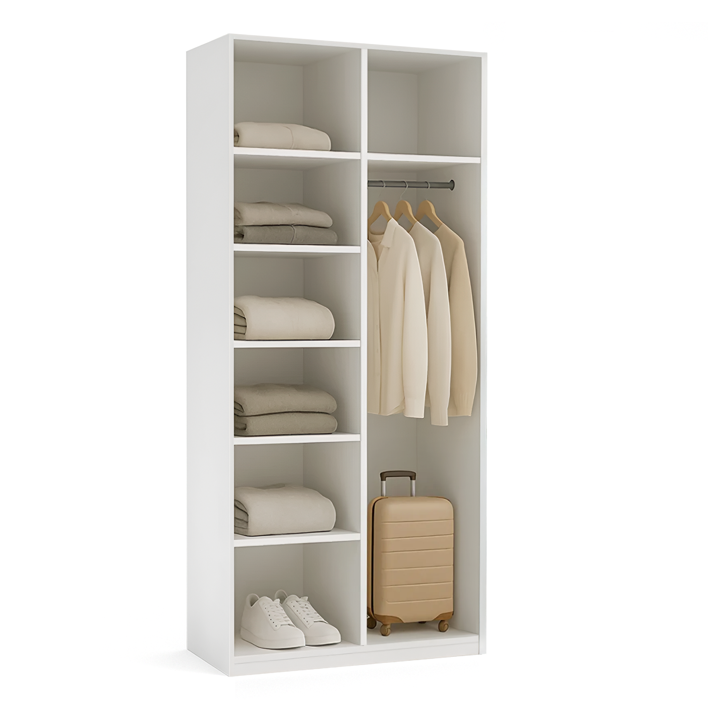 Kit vestidor Spaceo Home 2 módulos Blanco 120X240X60 | Leroy Merlin