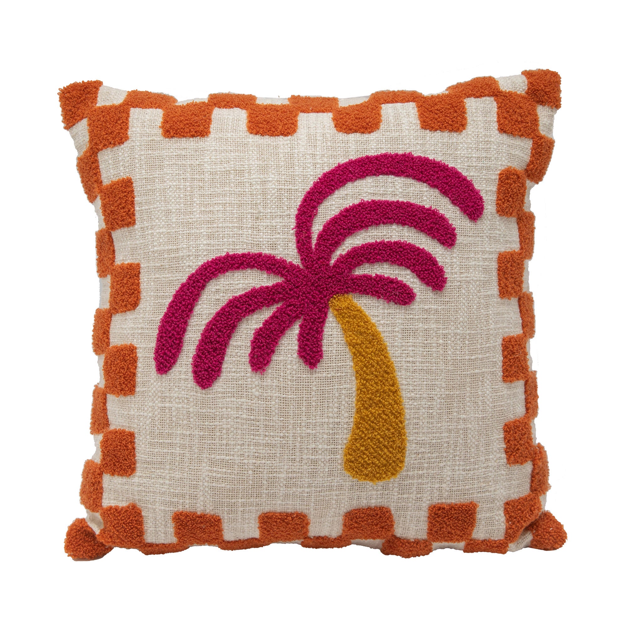 Coussin Diego, beige et orange l.45 x L.45 cm | Leroy Merlin