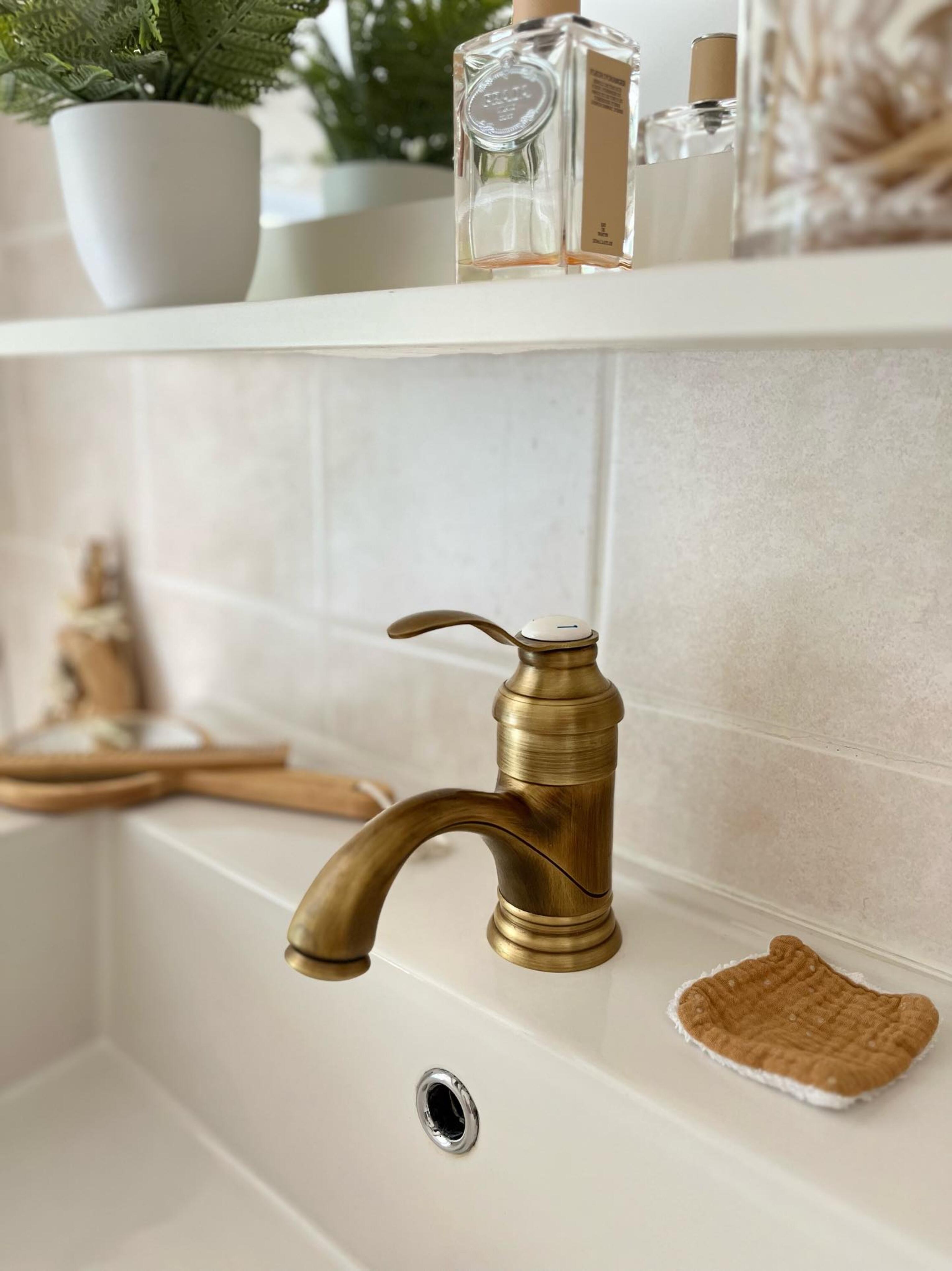 Grifo lavabo EDOUARD ROUSSEAU Byron bronce | Leroy Merlin
