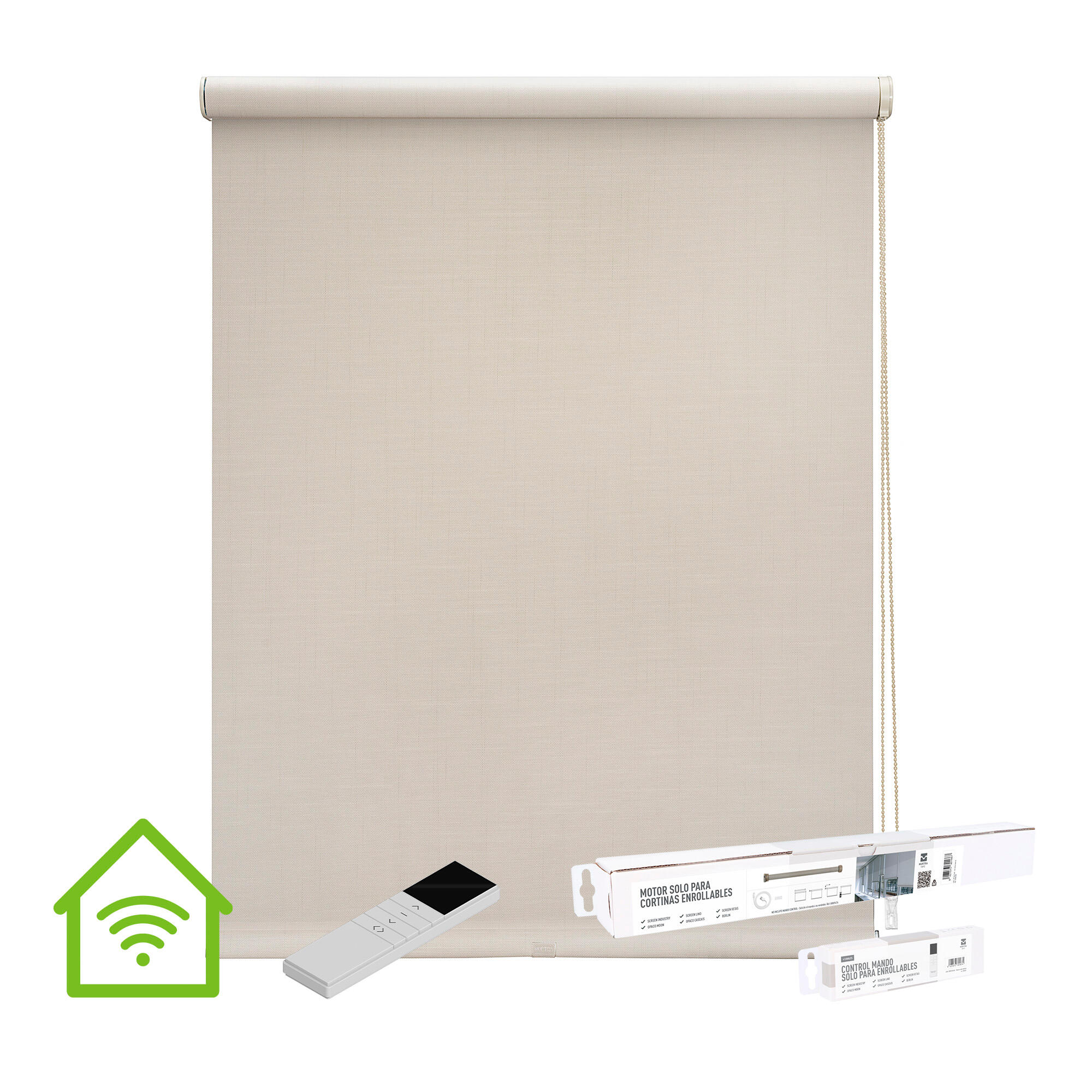 Kit motor + Estor enrollable screen 5% térmico con cadena Vetas pvc ...