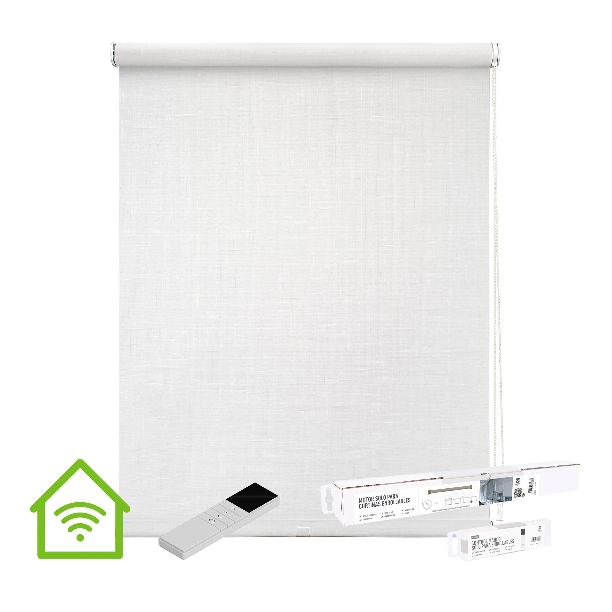 Kit motor + Estor enrollable screen 5% térmico con cadena Vetas pvc ...