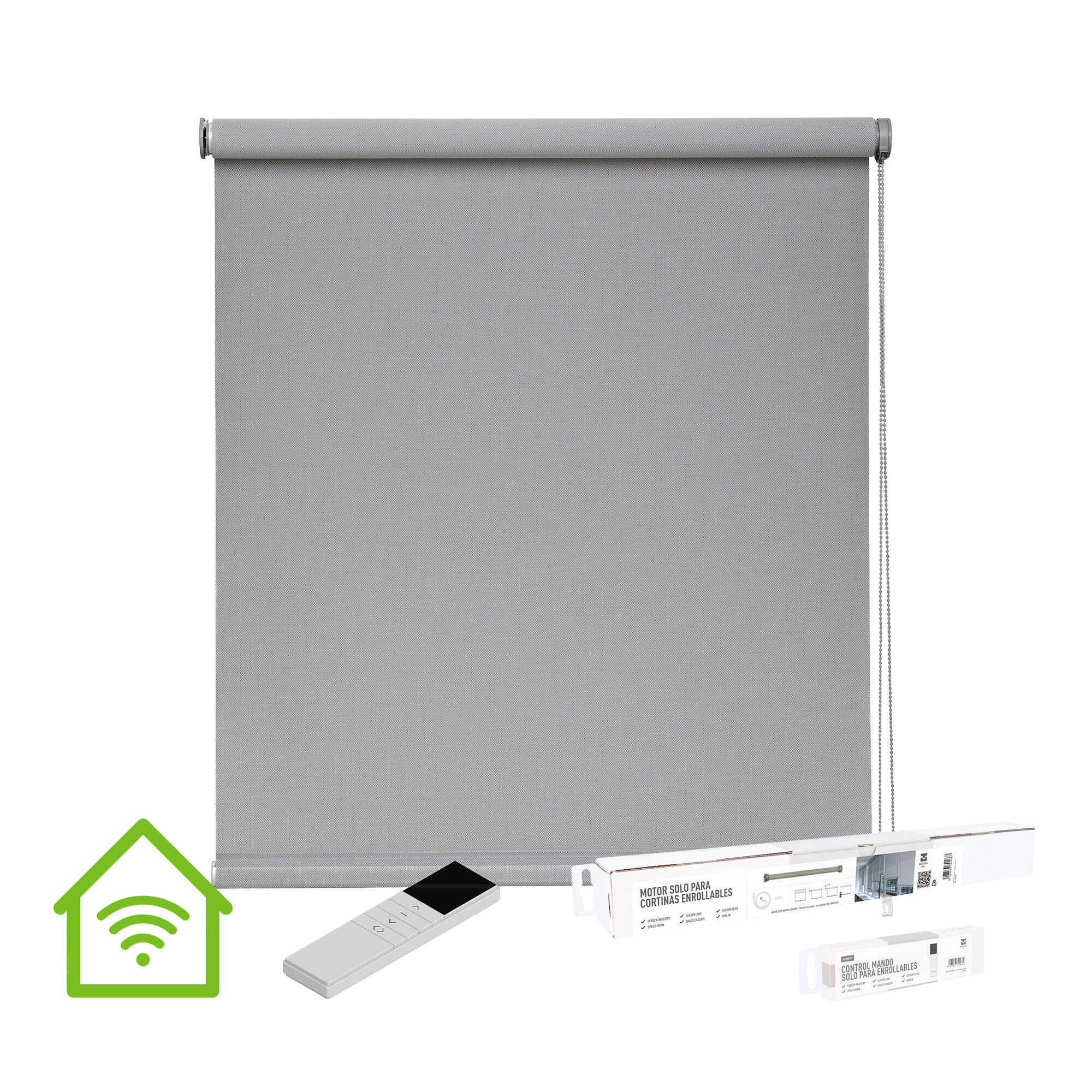 Kit motor + Estor enrollable screen 5% térmico con cadena Industry pvc ...