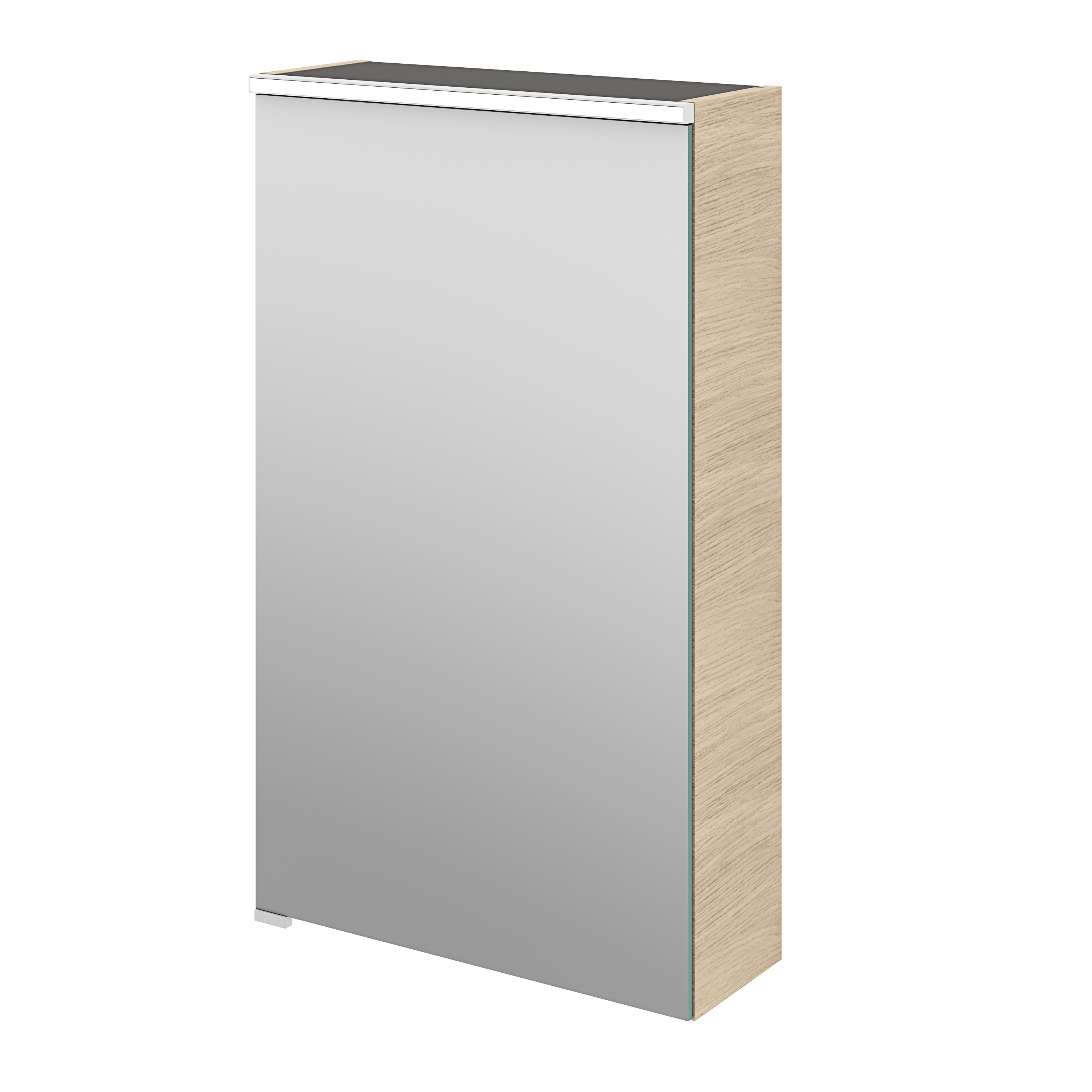 Armoire de toilette lumineuse l.45 cm H.75 cm P.17 cm, effet chêne nat ...
