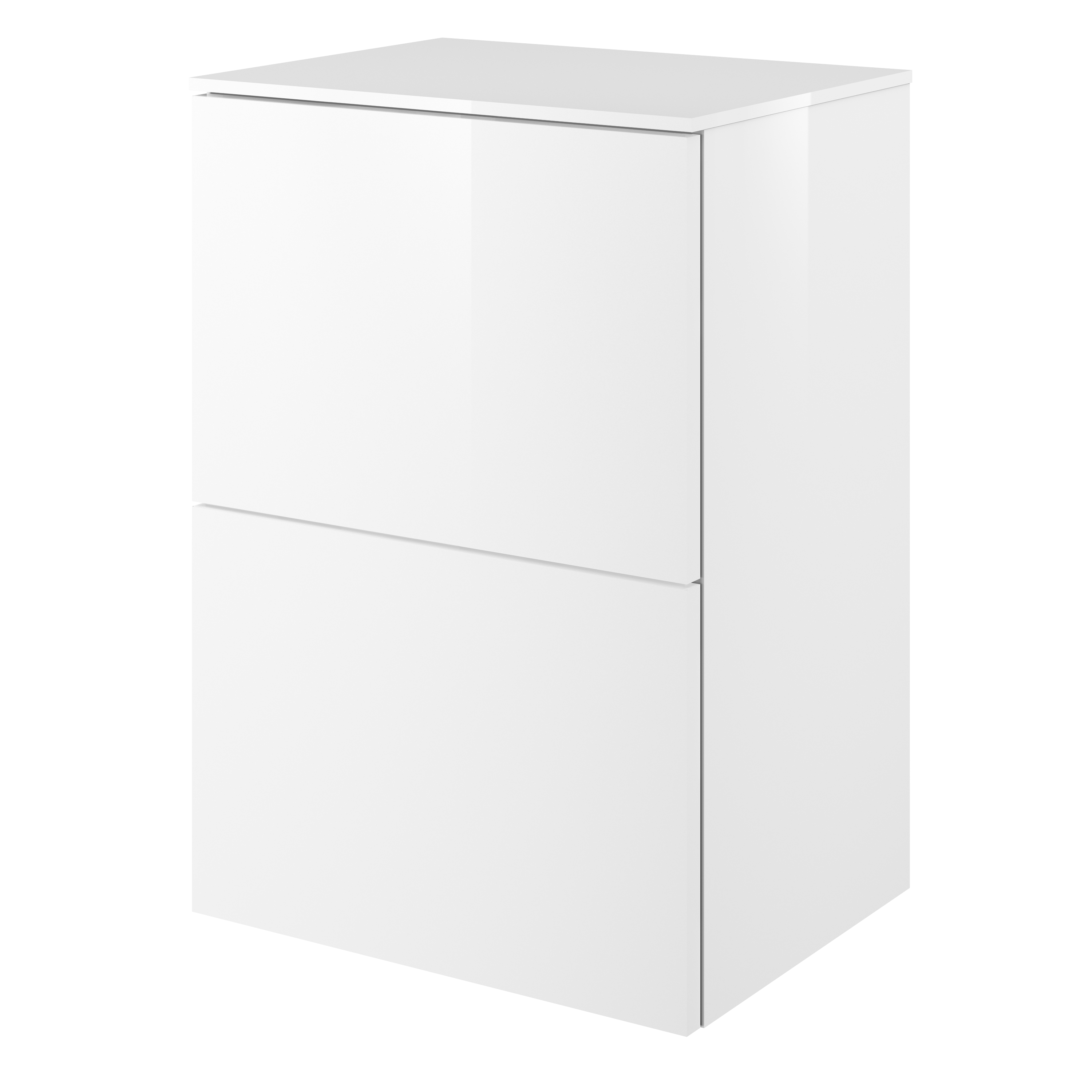 Meuble sous-vasque simple vasque 2t l.45 x H.65 x P.35 cm blanc Neo line | Leroy Merlin