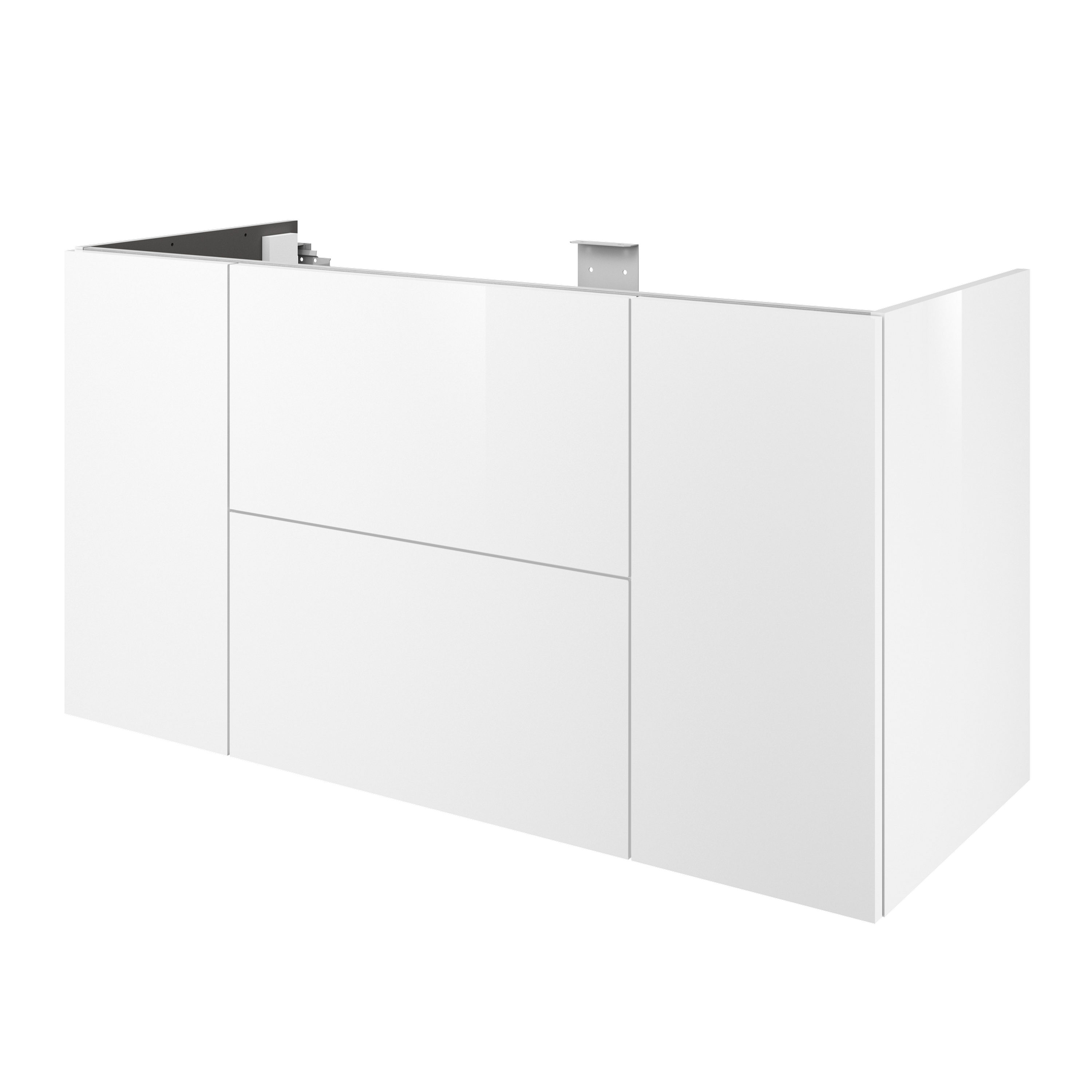 Meuble sous-vasque simple vasque 2p/2t l.120 x H.64 x P.48 cm blanc Neo ...