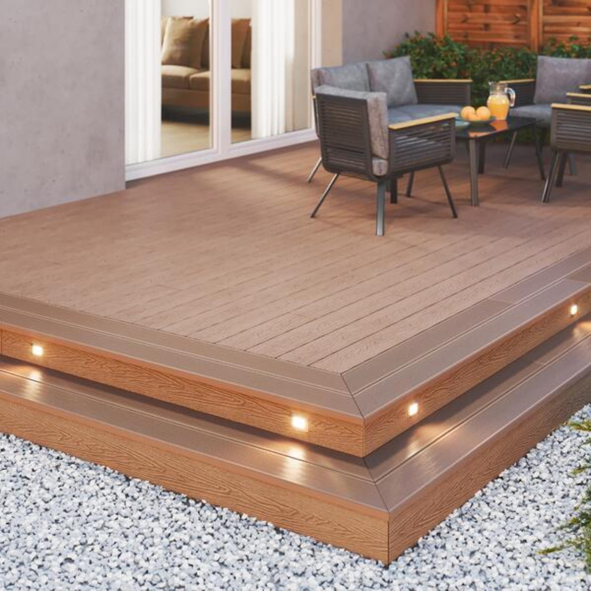 Deska tarasowa kompozytowa Modern Teak 14.6x240x2.3 cm DLH - Leroy Merlin