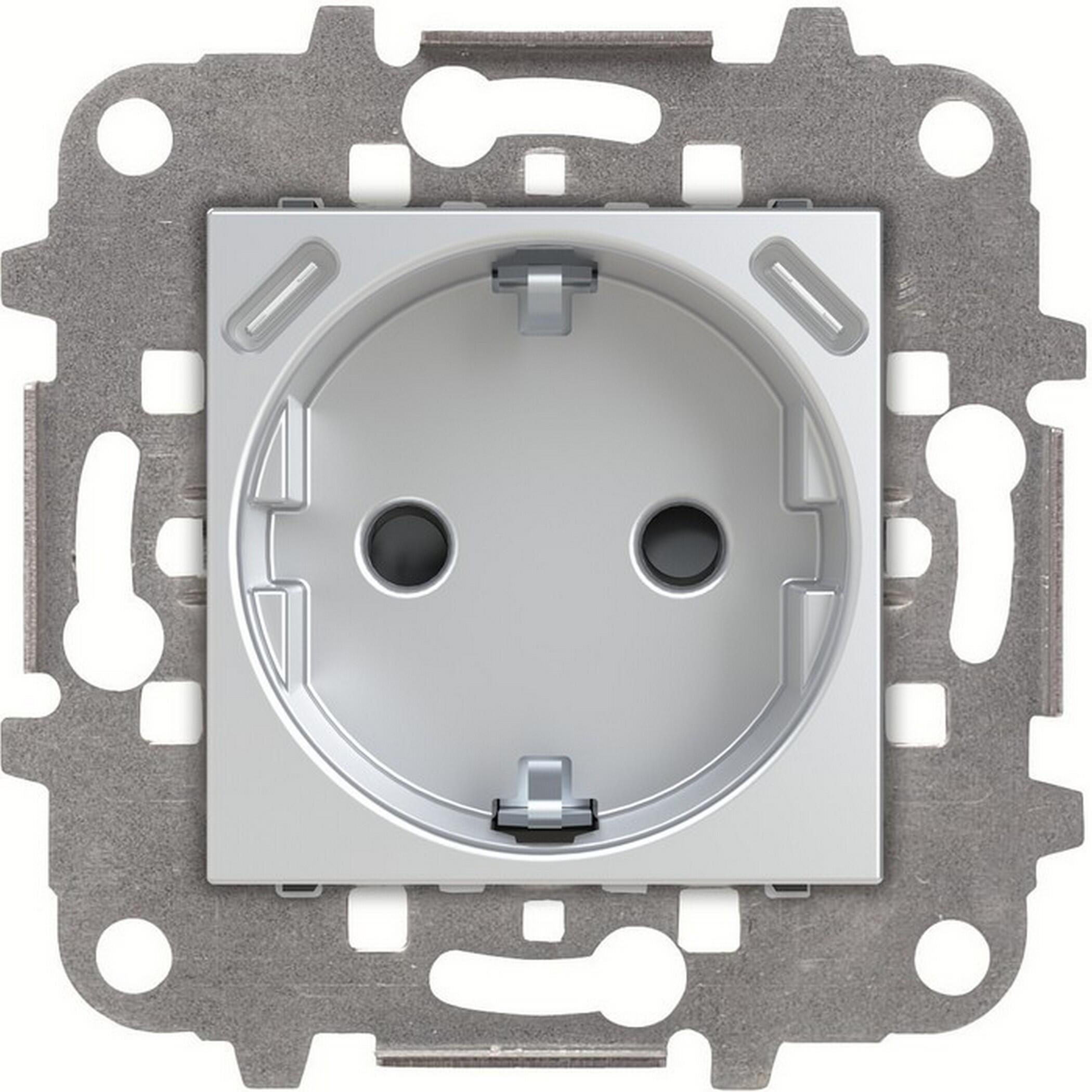 Enchufe con toma de tierra + 2 USB C NIESSEN Zenit plata | Leroy Merlin