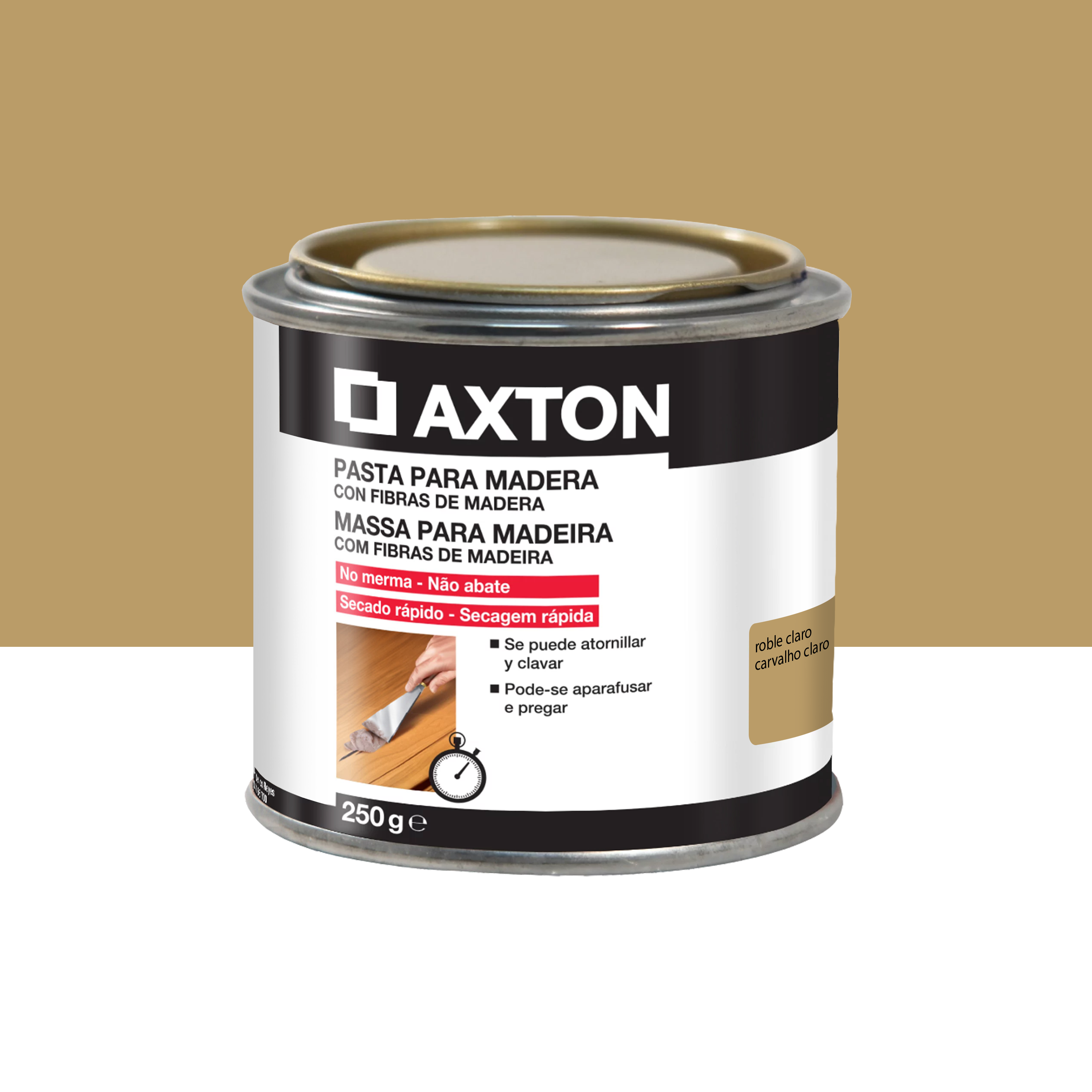 Pasta madera interior AXTON 250 gr roble claro | Leroy Merlin