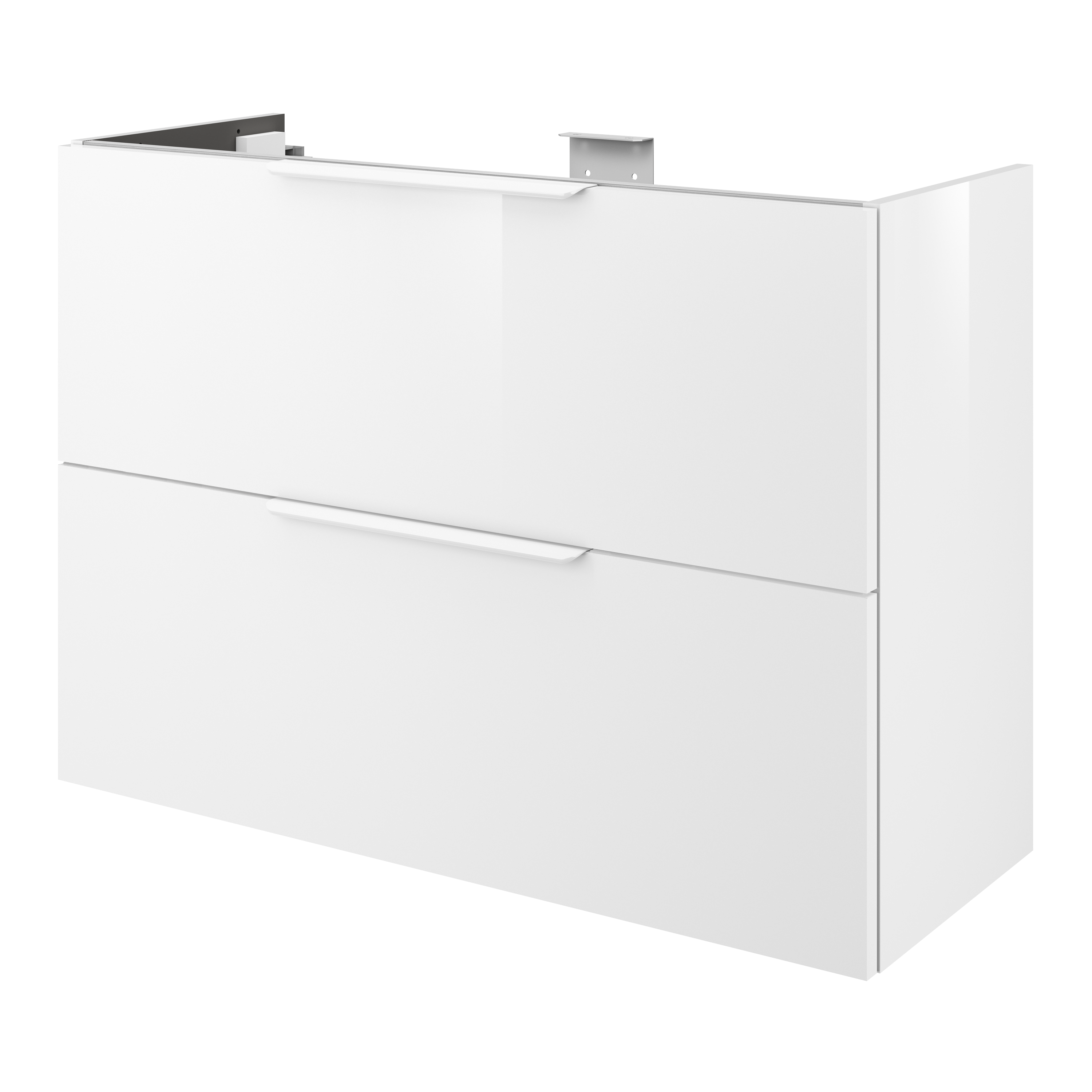 Mobile da bagno sotto lavabo SENSEA Neo Frame bianco laccato lucido L ...