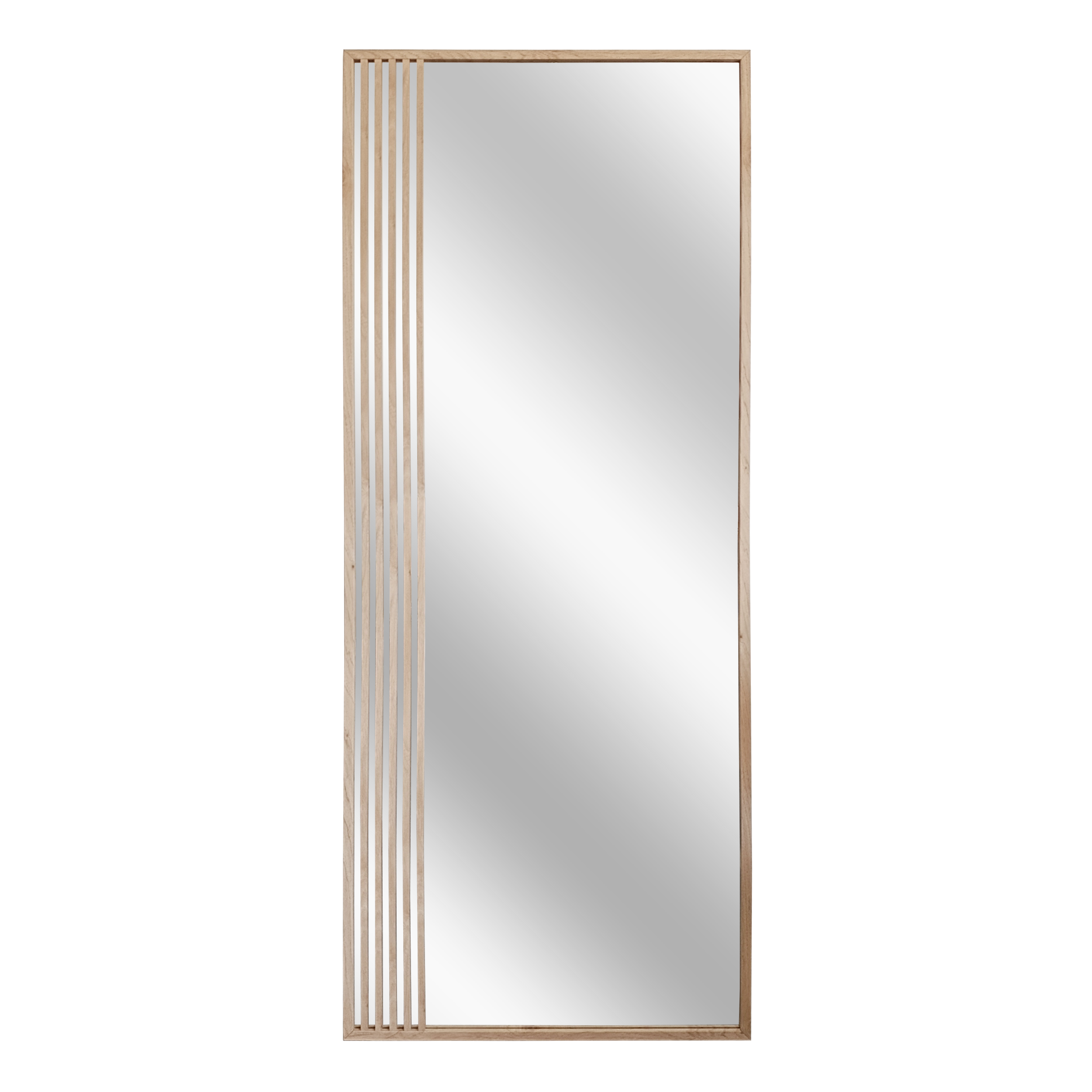 Lustro Loft Lewis Lamele brązowe 60 x 150 cm - Leroy Merlin