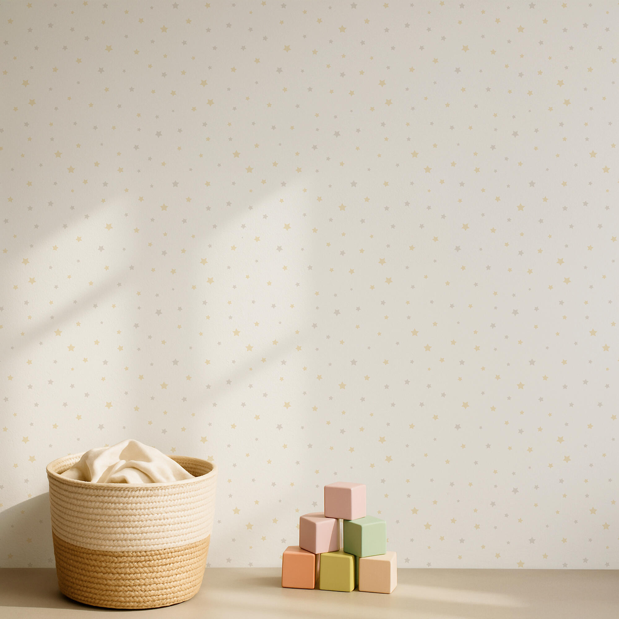 Papel pintado tapiz aplicación cola en papel Infantil Pippo estrellas ...