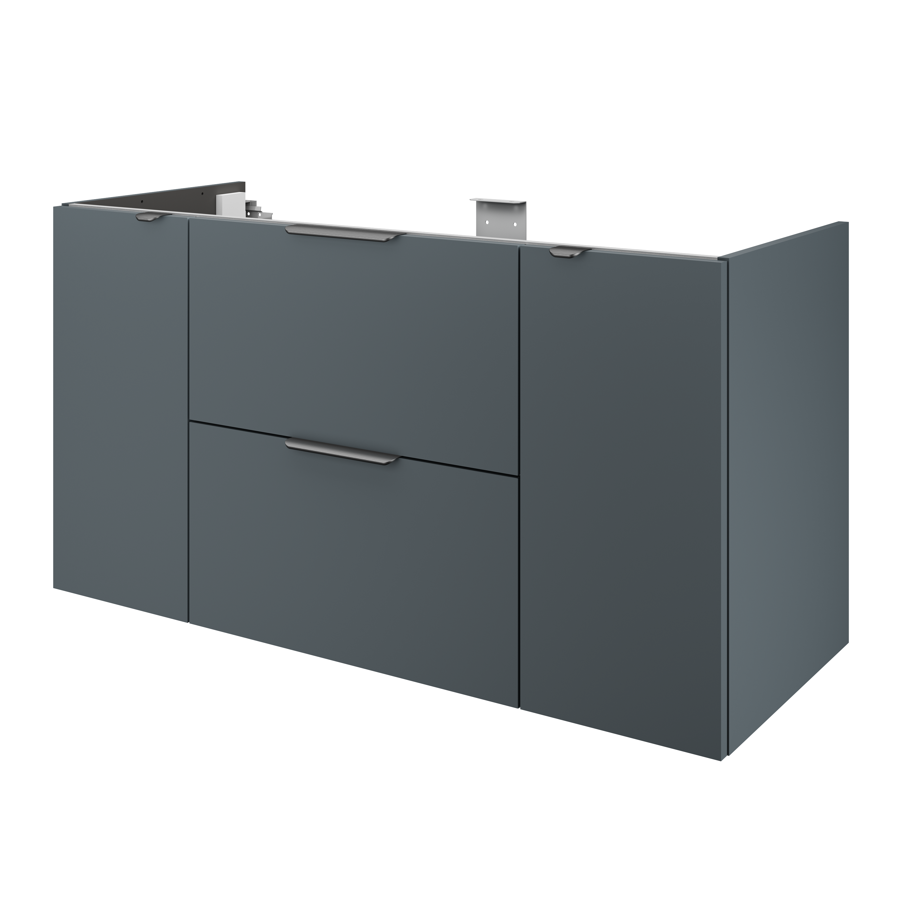 Meuble sous-vasque l.120 x H.64 x P.48 cm gris paris 2 Neo line | Leroy ...