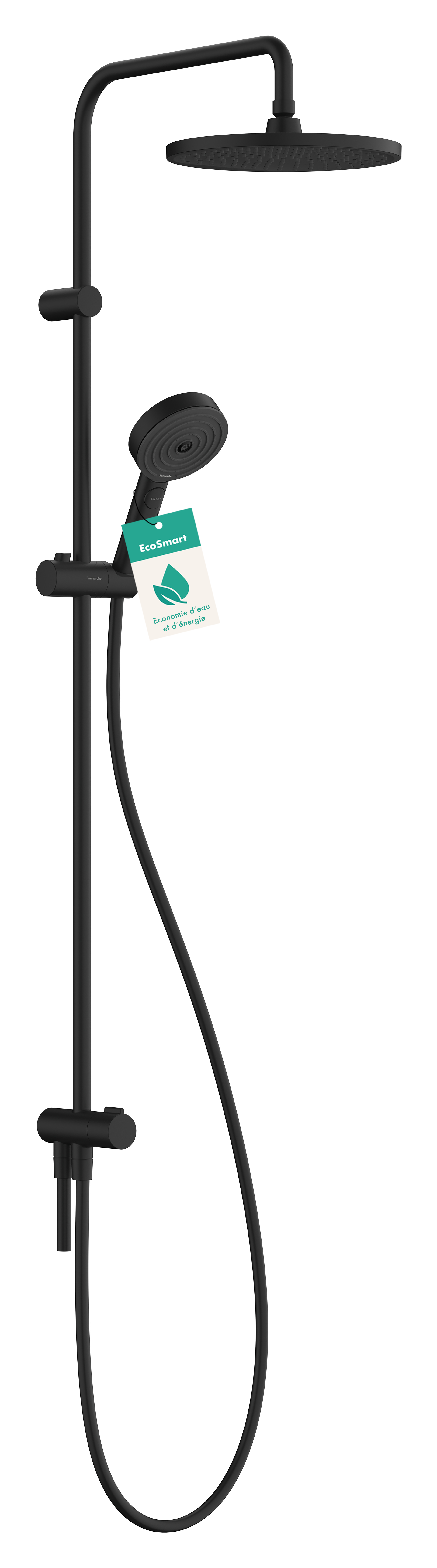 Colonne de douche sans robinet HANSGROHE Stamis noir | Leroy Merlin