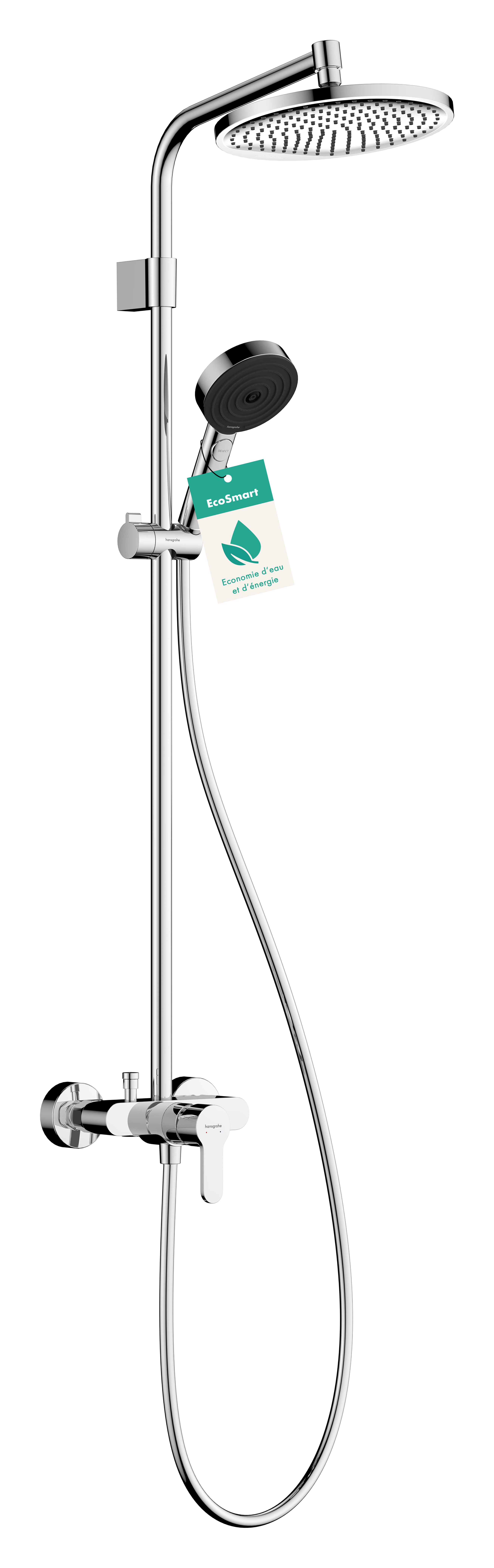 Colonne de douche mitigeur mécanique 3 jet(s) chrome Stamis eco ...