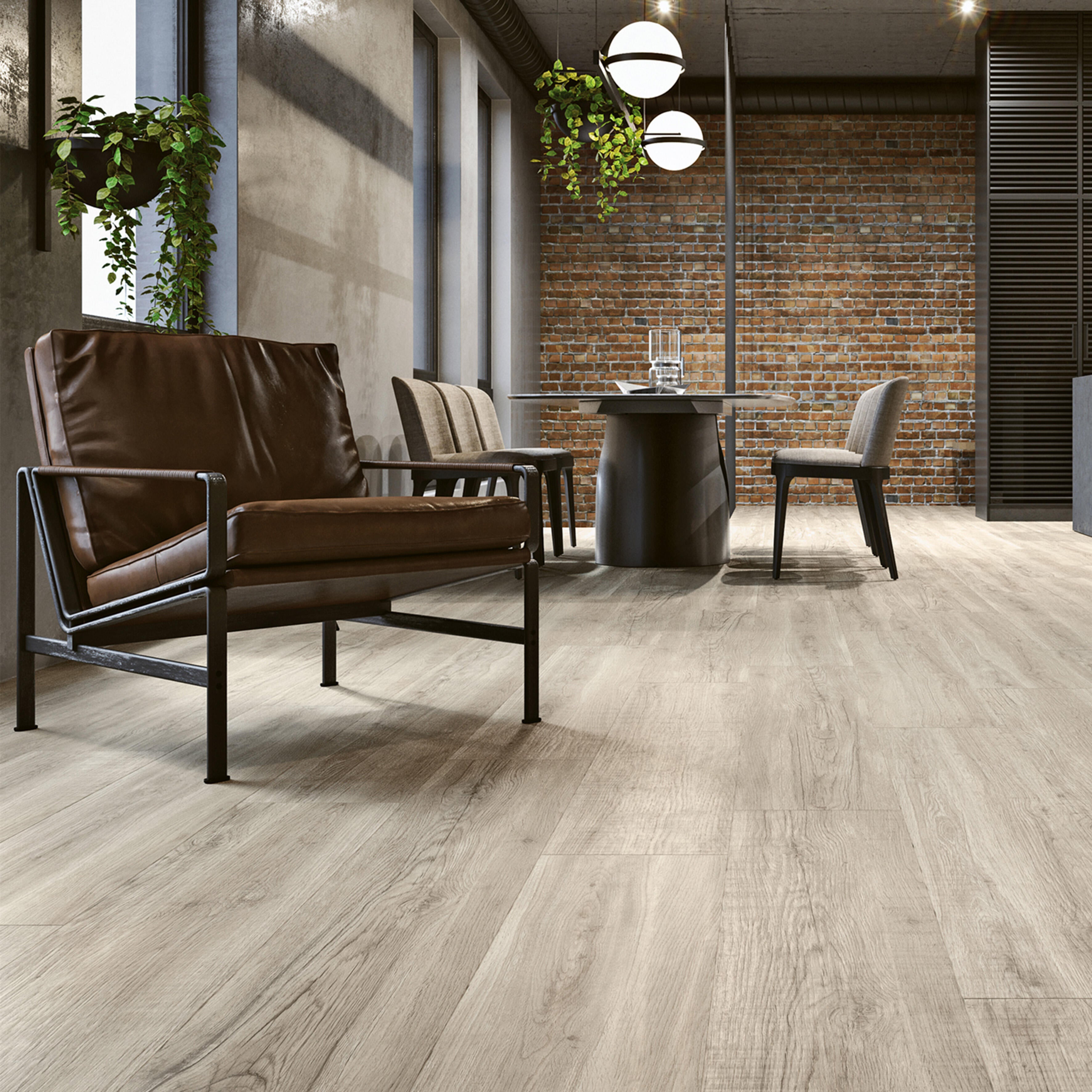 Suelo/Azulejo porcelánico Oak efecto madera tortora 20x120 cm C3 ...