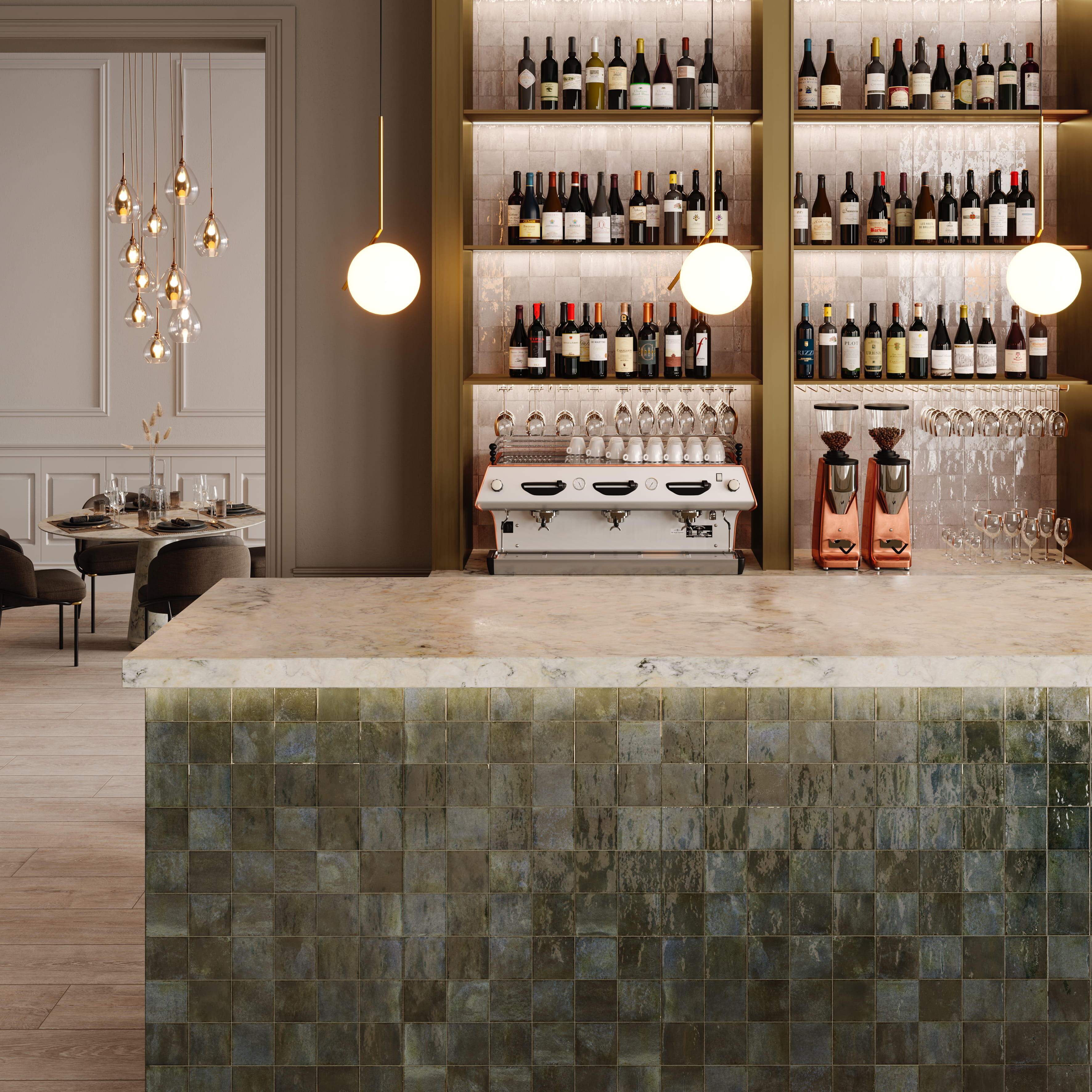 Azulejo piscina porcelánico Kech efecto zellige blend 30x60 cm | Leroy ...