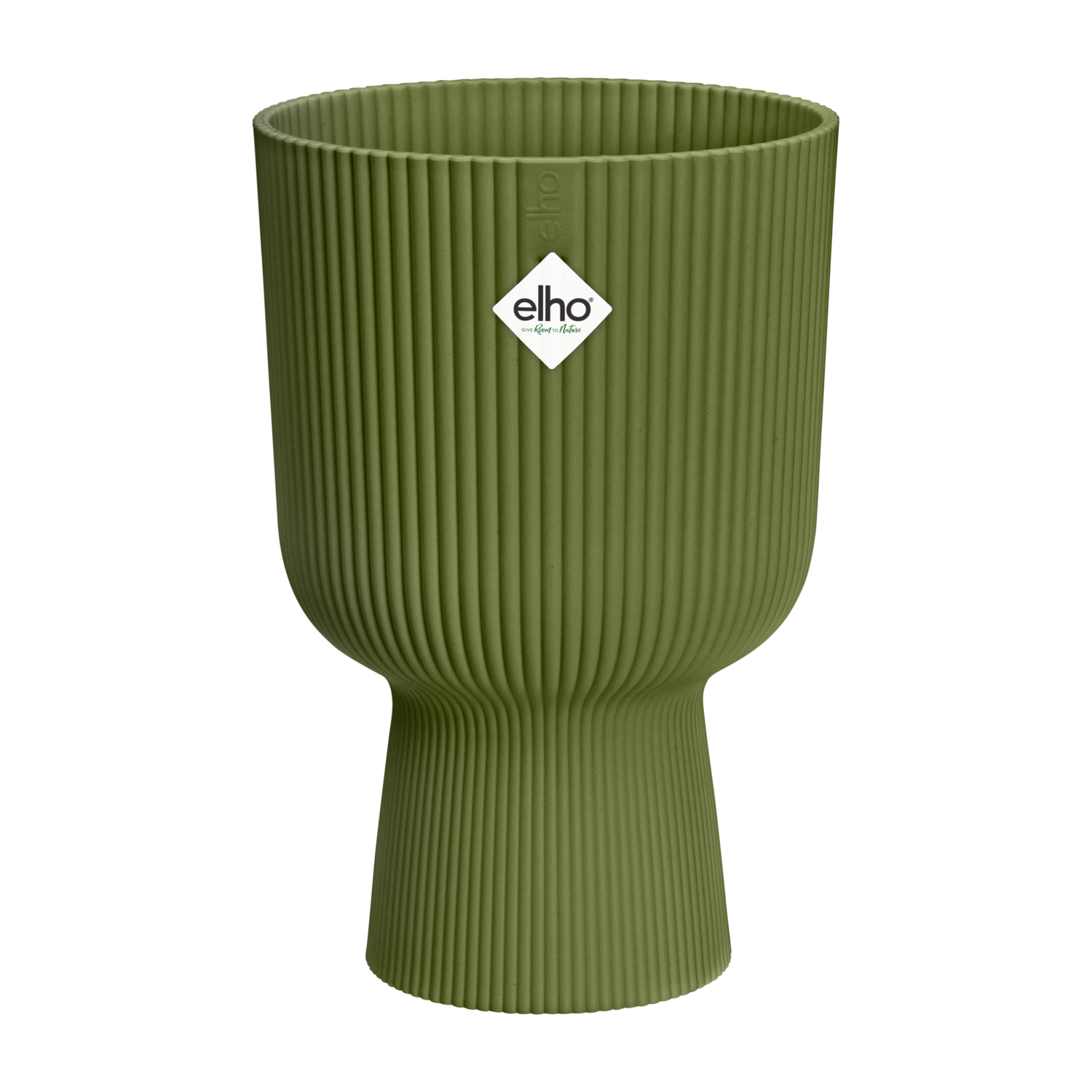 Cache pot rond ELHO D.14 x H.21 cm vert | Leroy Merlin
