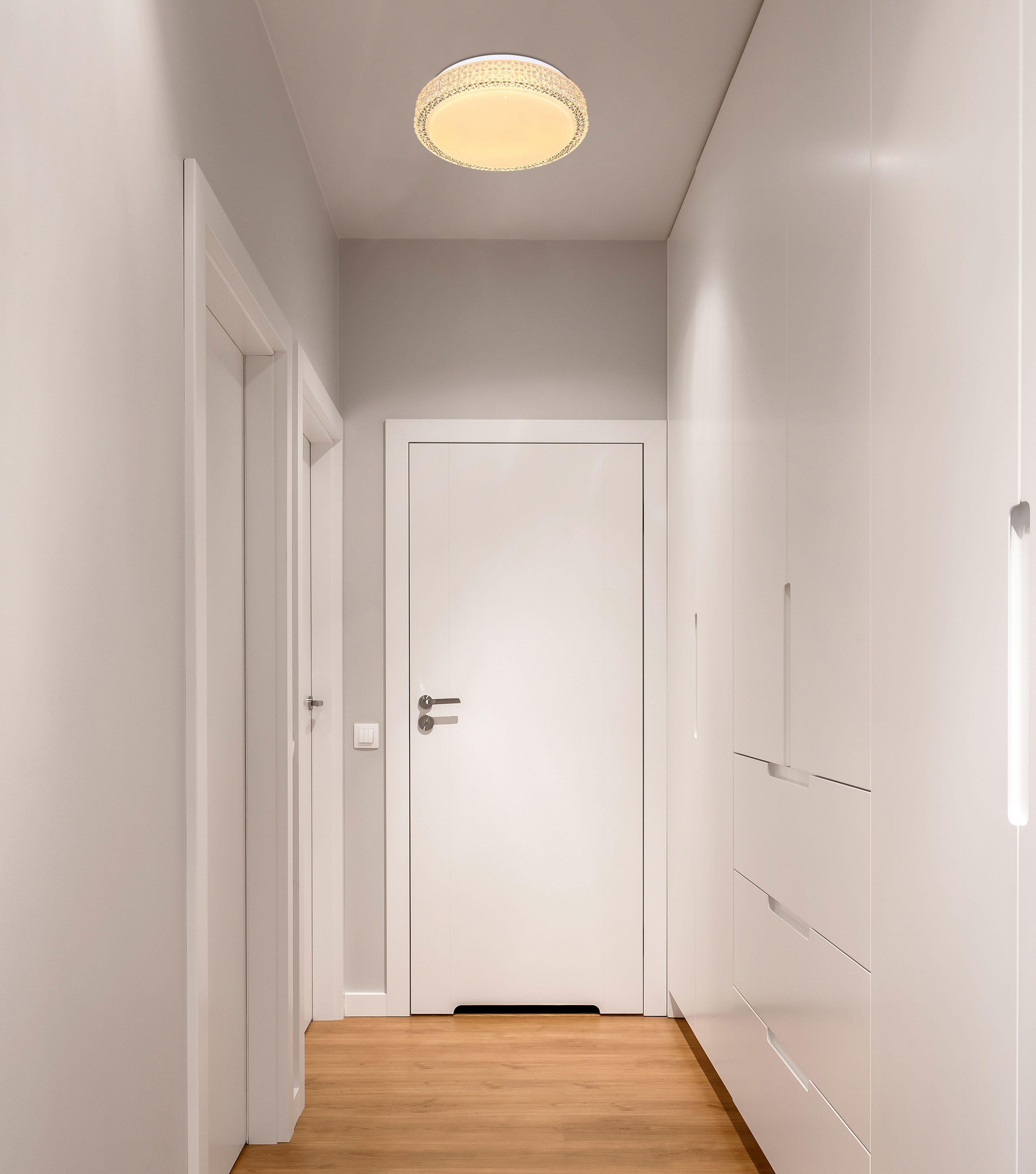 Plafón LED redondo blanco 900 lm color luz regulable ø26 cm | Leroy Merlin