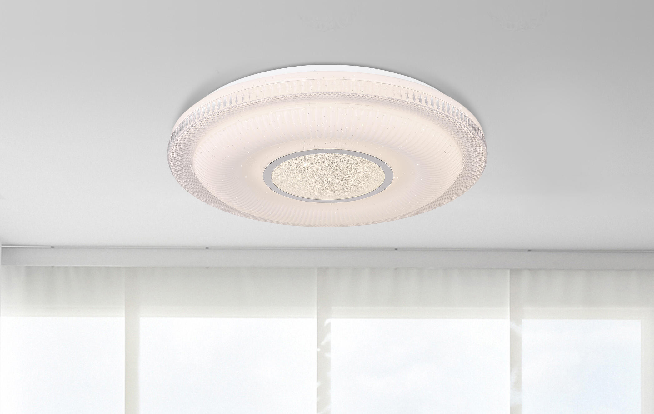 Plafón LED de interior redondo blanco 3000 lm blanco cálido ø50 cm ...