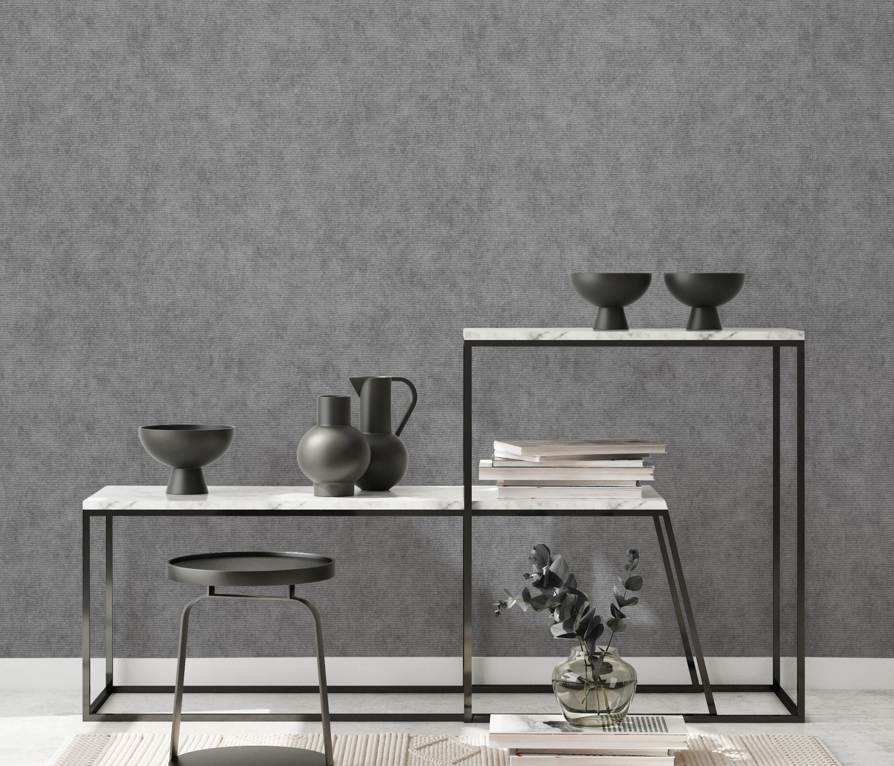 Papier peint intissé, Elysium, Dynamic flow, argent | Leroy Merlin