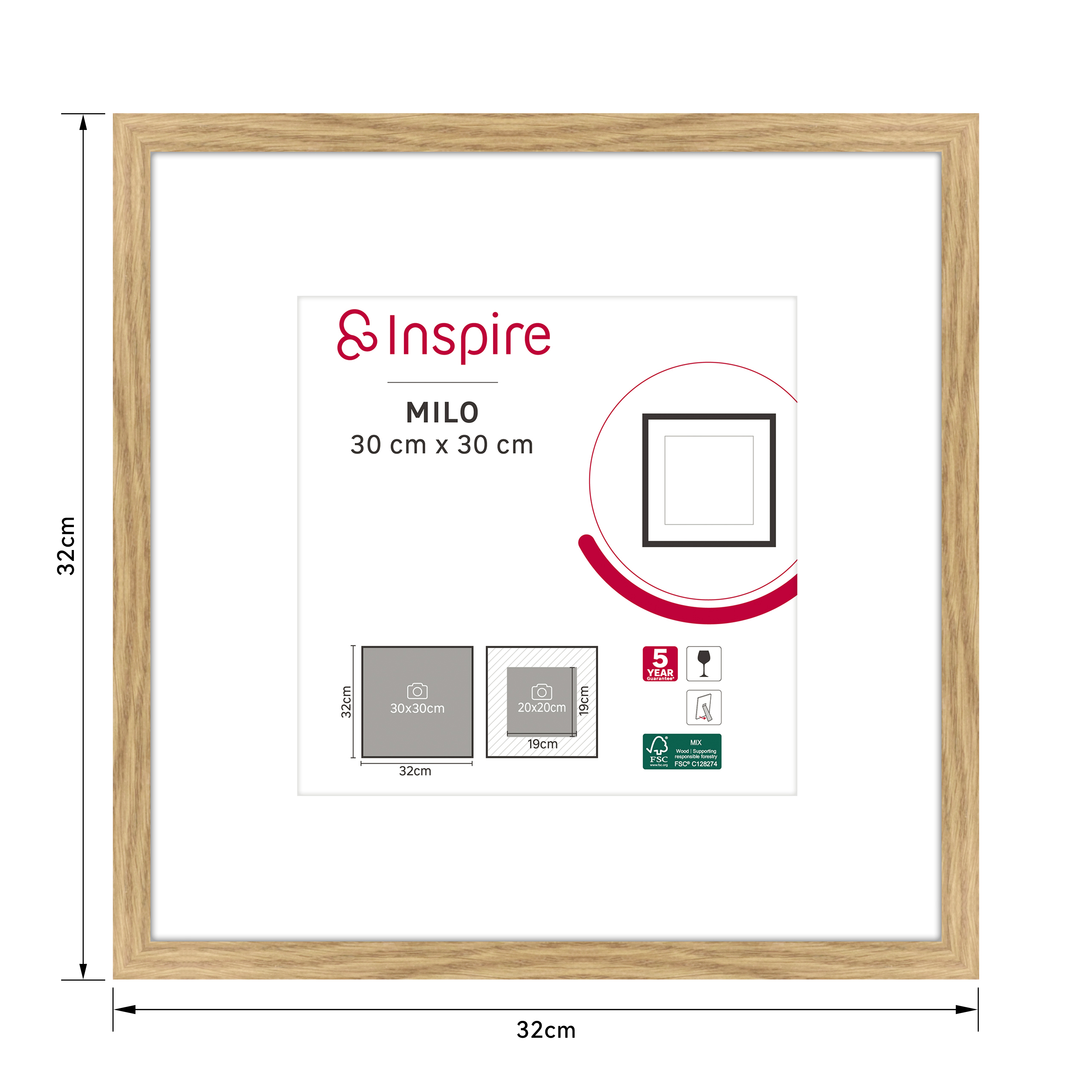 Marco Milo castaño INSPIRE 30x30cm | Leroy Merlin