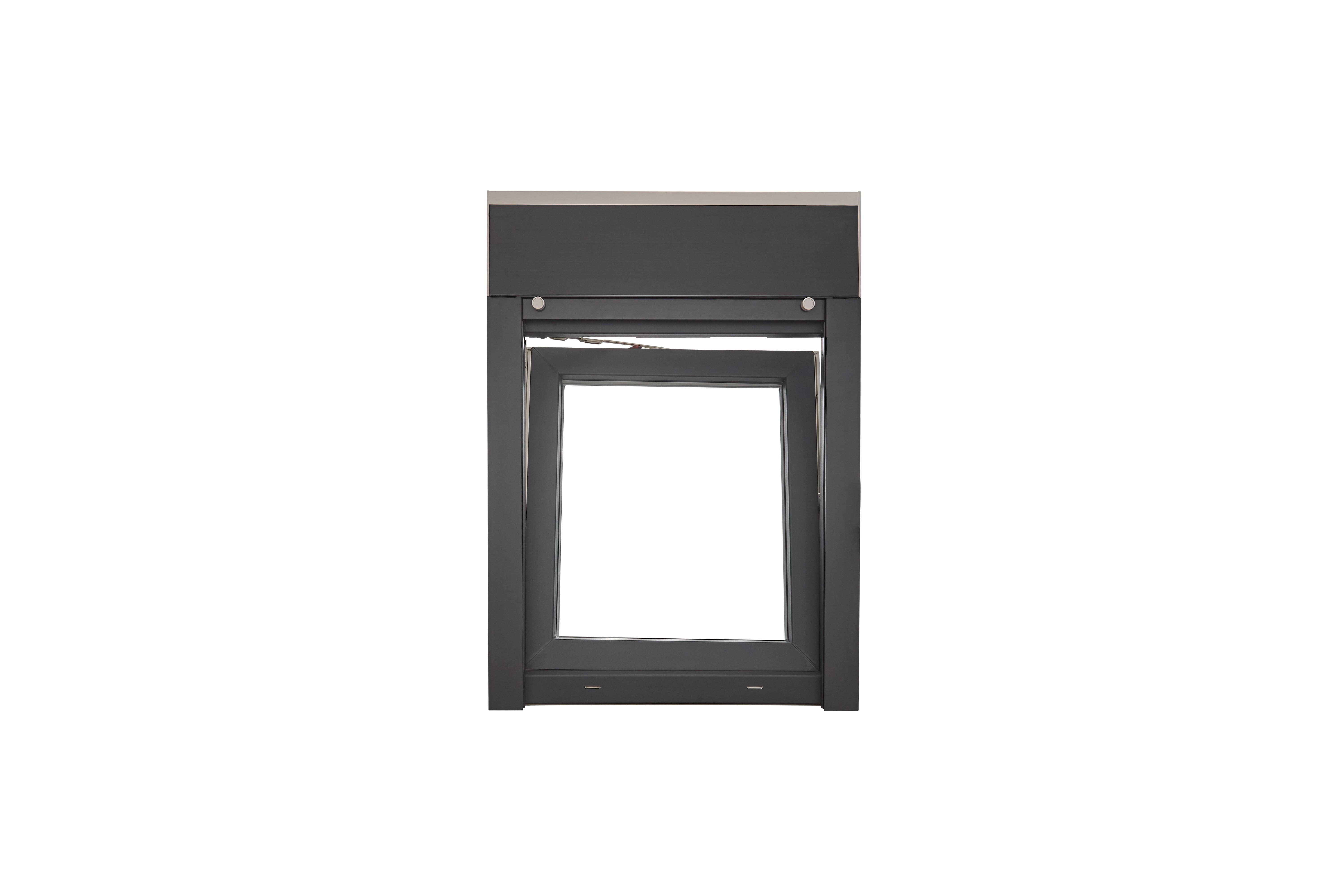 Fenêtre osc-battant/volet roul PVC Essentiel H75xl60cm 1vt tirD gris ...