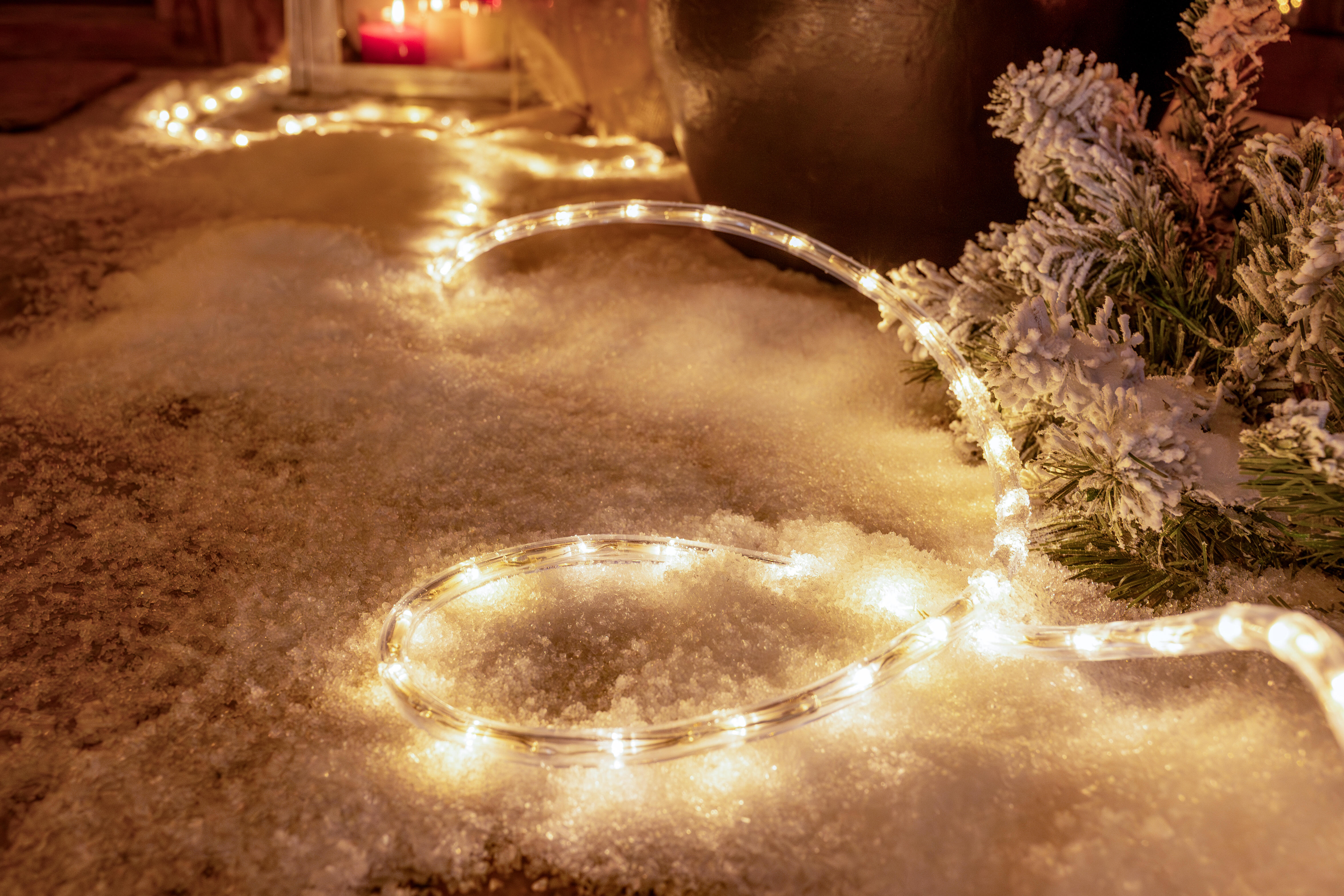 Tubo de luces LED decorativo con 432 bombillas LED blanco cálido de 18 ...