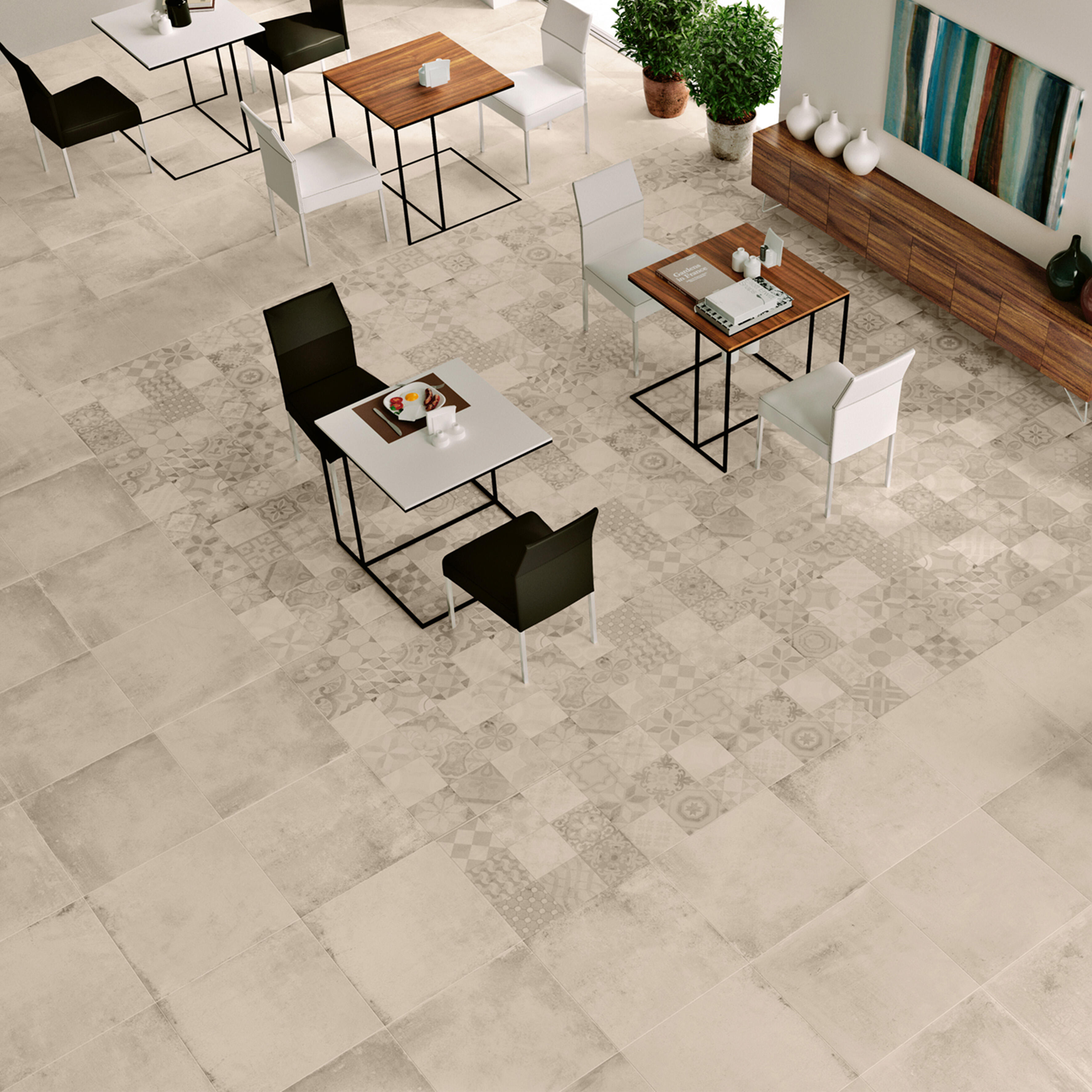 Suelo/Pared porcelánico Beton efecto cemento nut 60x60 cm C3 | Leroy Merlin