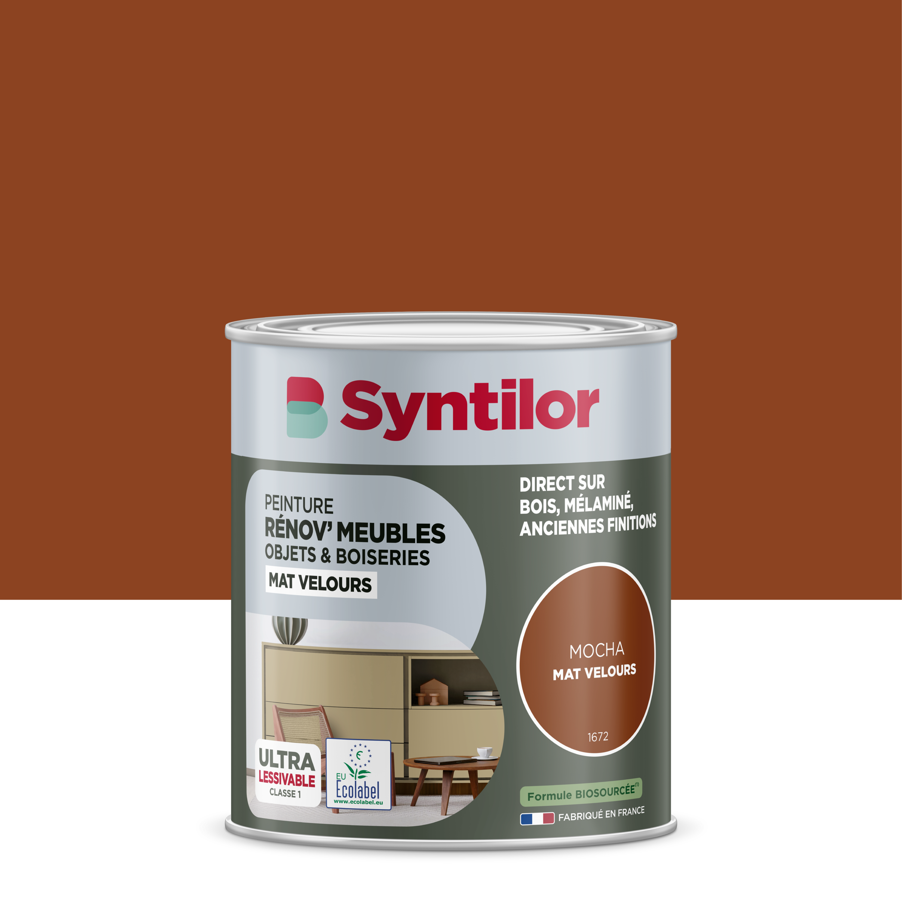 Peinture meuble et objet Rénov SYNTILOR mocha mat velours 250ml | Leroy ...