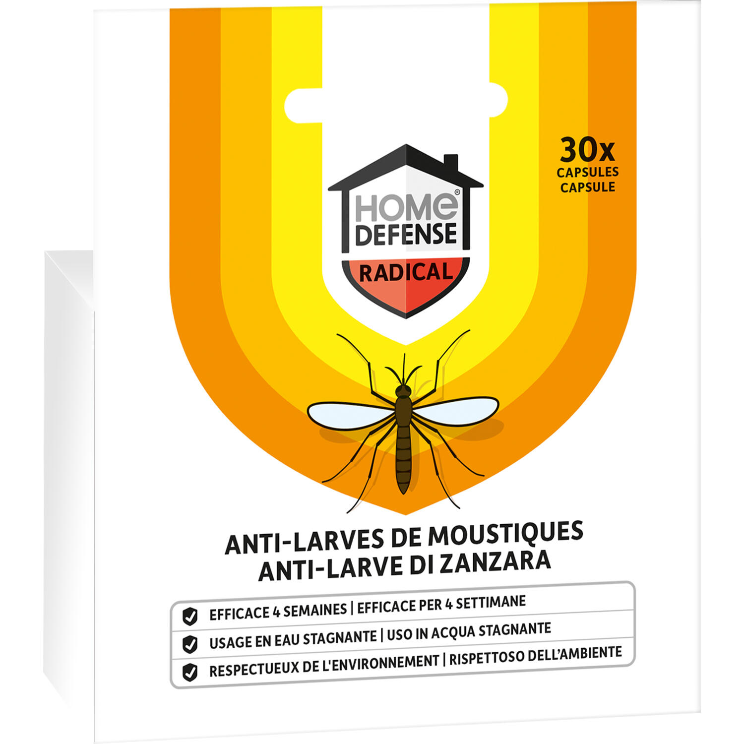 Larvicide antimoustiques KB HOME DEFENSE, 30 capsules par boite | Leroy ...