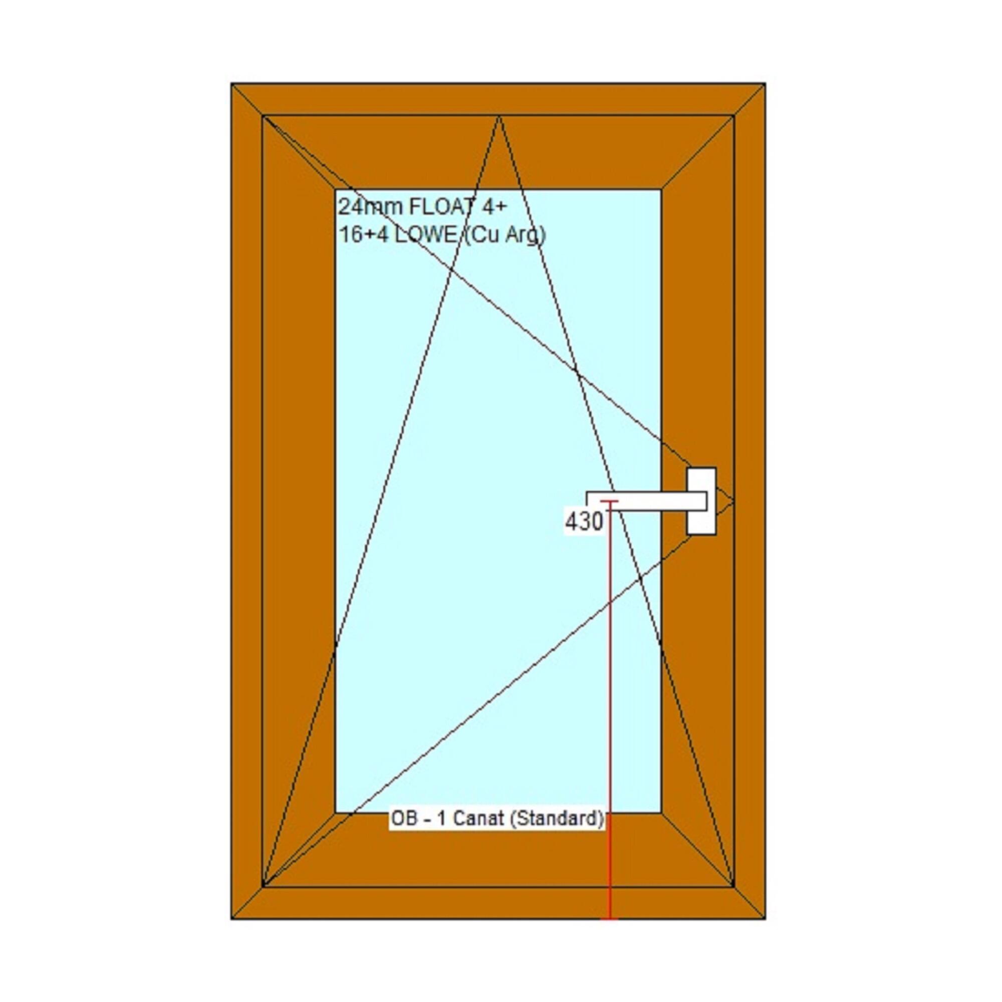 FEREASTRA PVC 5 CAM 56X86 STEJAR ST | Leroy Merlin