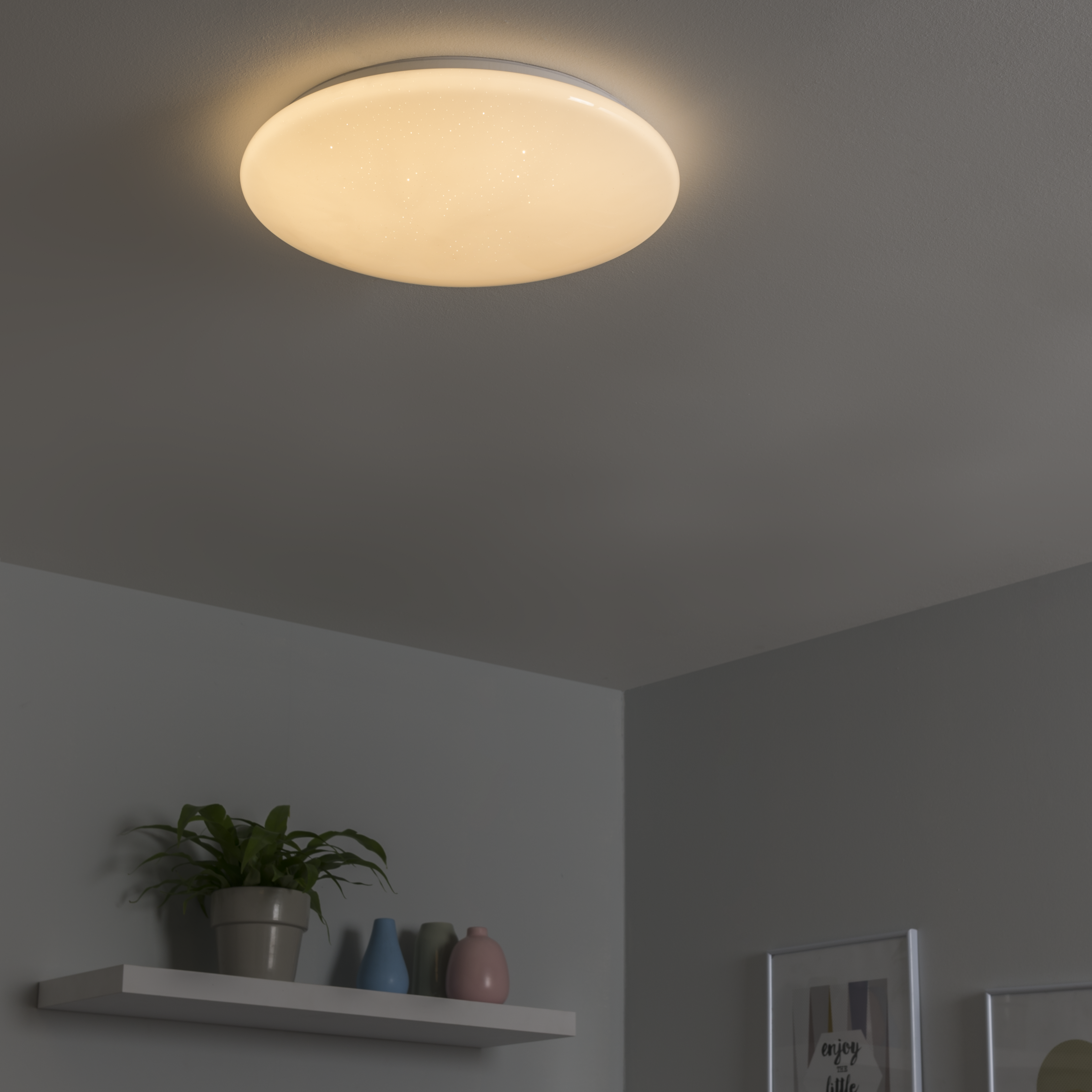 Plafoniera LED moderno Modica, bianco Ø 40 cm, luce con 3 temperature ...