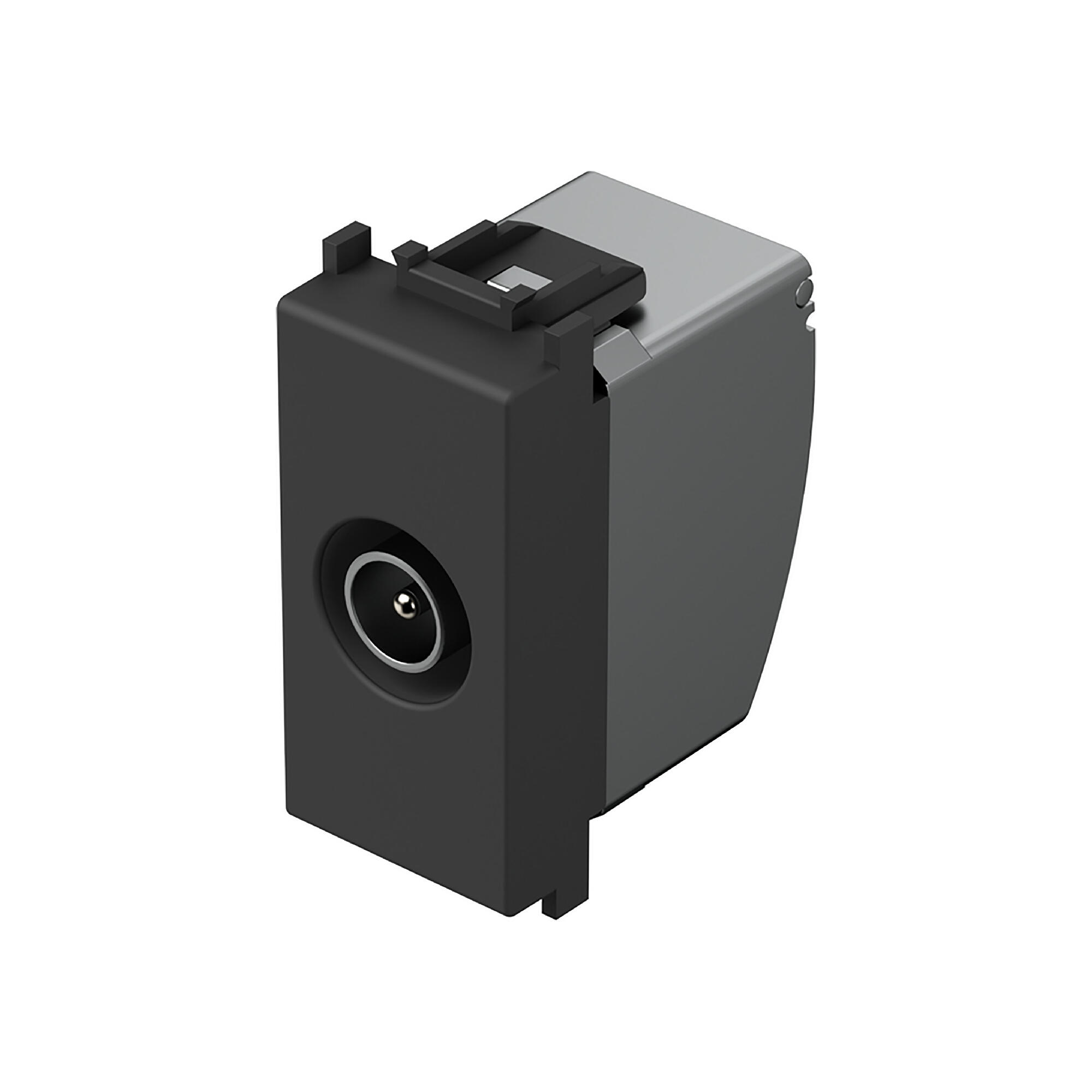 Priza TV (RJ) Tem Modul, de capat, modulara, IP20, neagra | Leroy Merlin