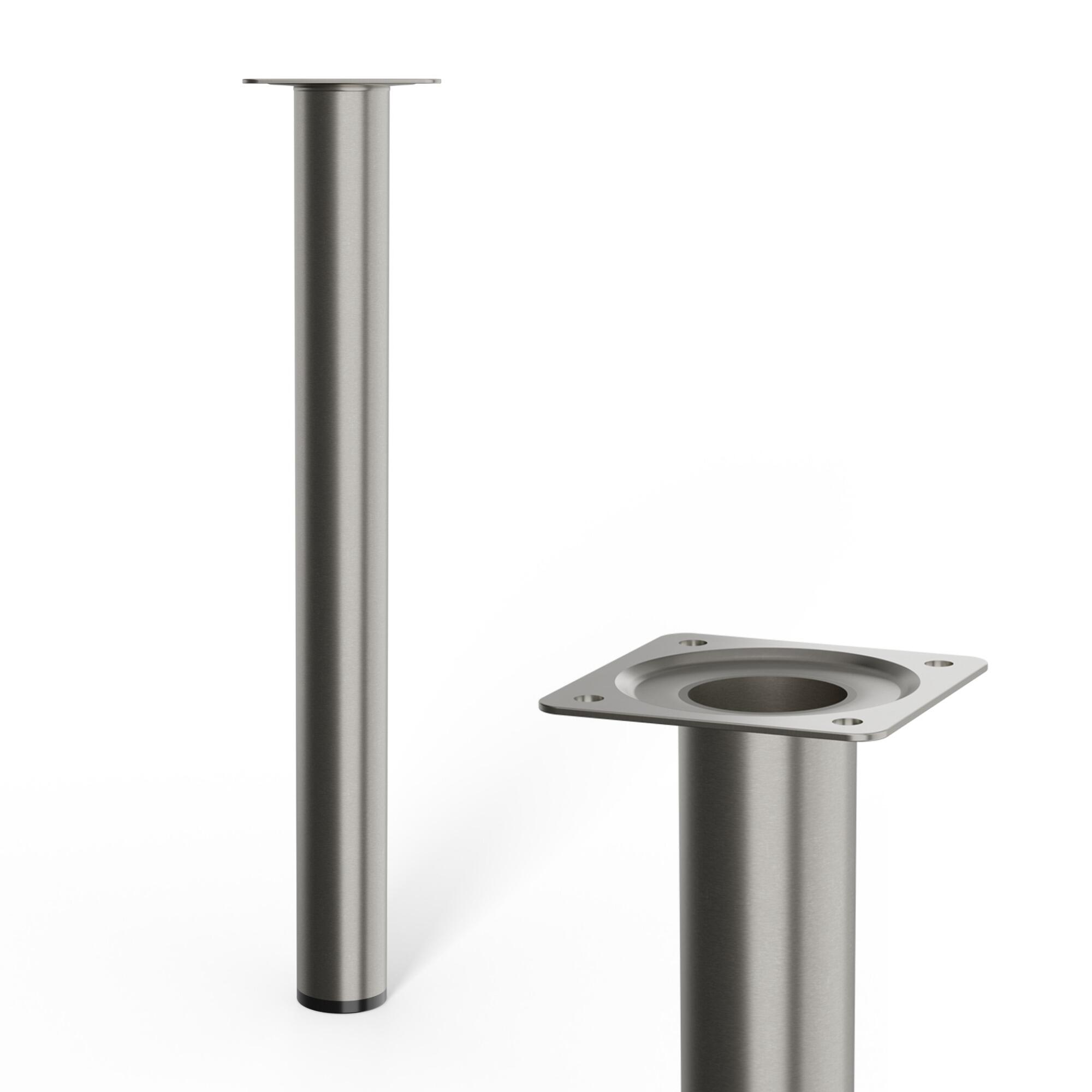 Picior mobila, Ø 30, H 300 mm, metal, argintiu satinat, periat | Leroy ...