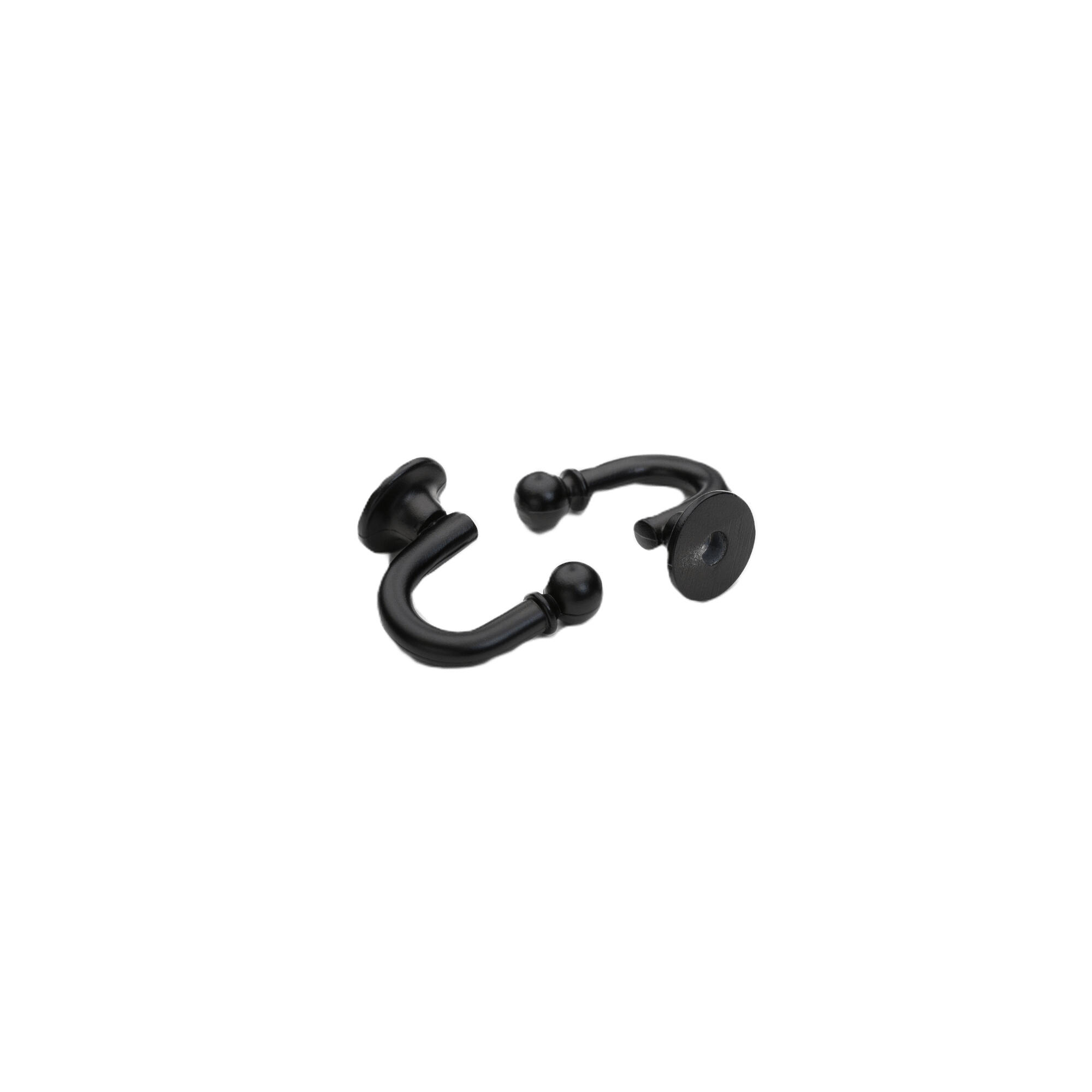 Carlig metal pentru prindere perdea/draperie, 2 buc/set, negru | Leroy ...