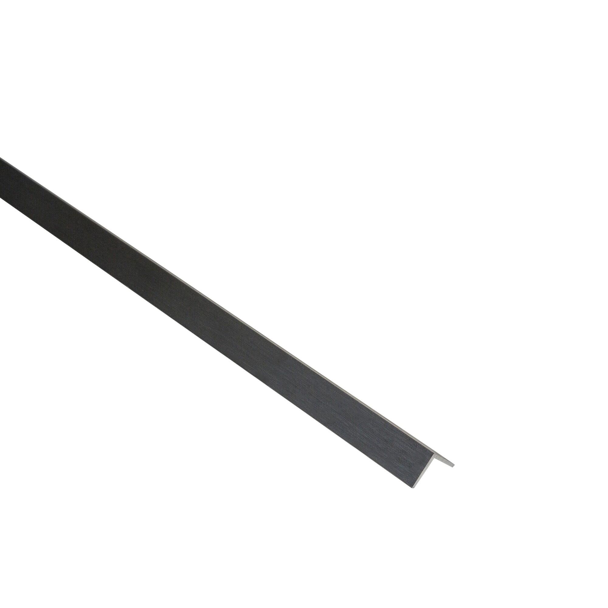 Cornier aluminiu periat anodizat, 15 X 15 X 1 mm, L = 2.5 m, negru ...