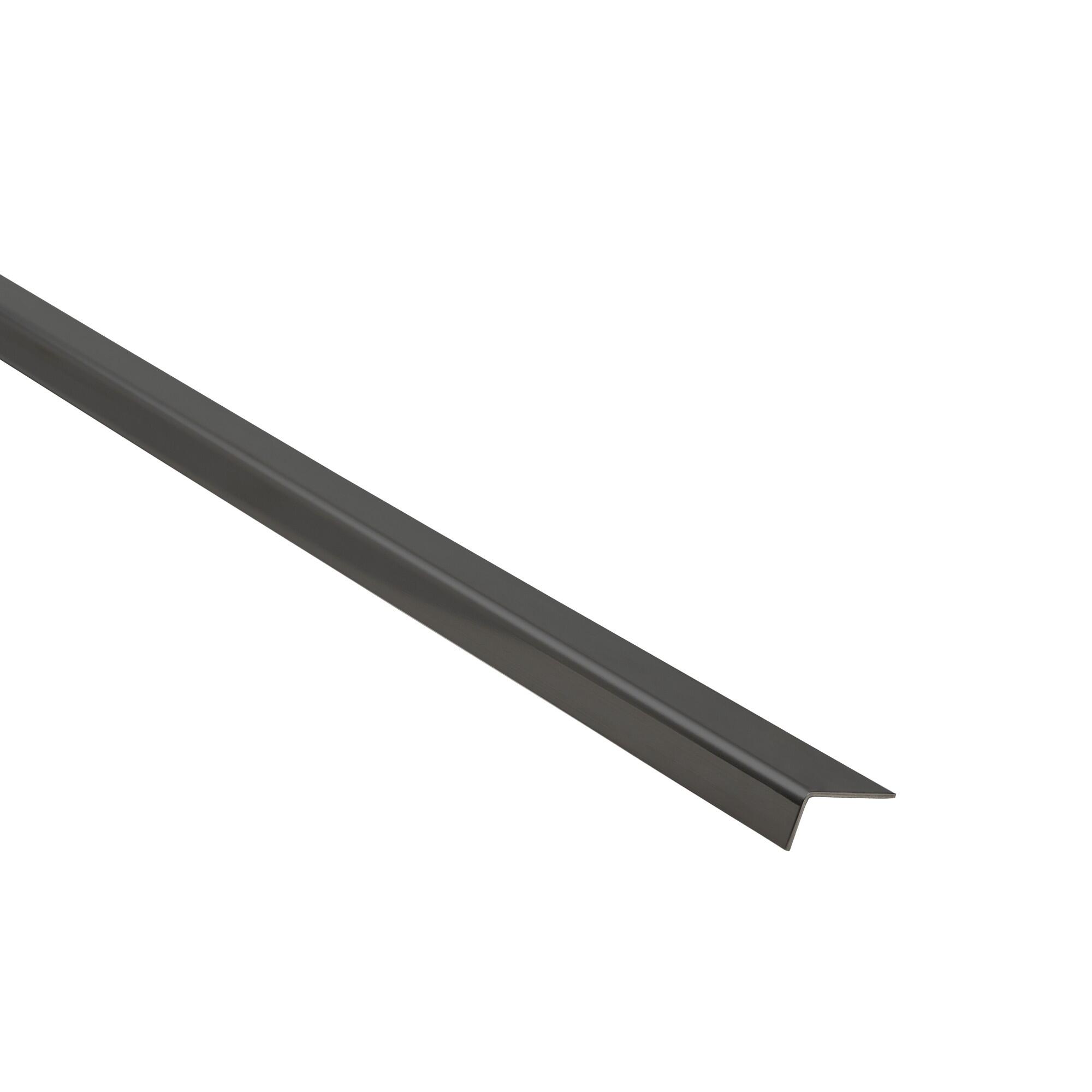 Cornier aluminiu periat anodizat, 40 X 20 X 1.5 mm, L = 2.5 m, negru ...