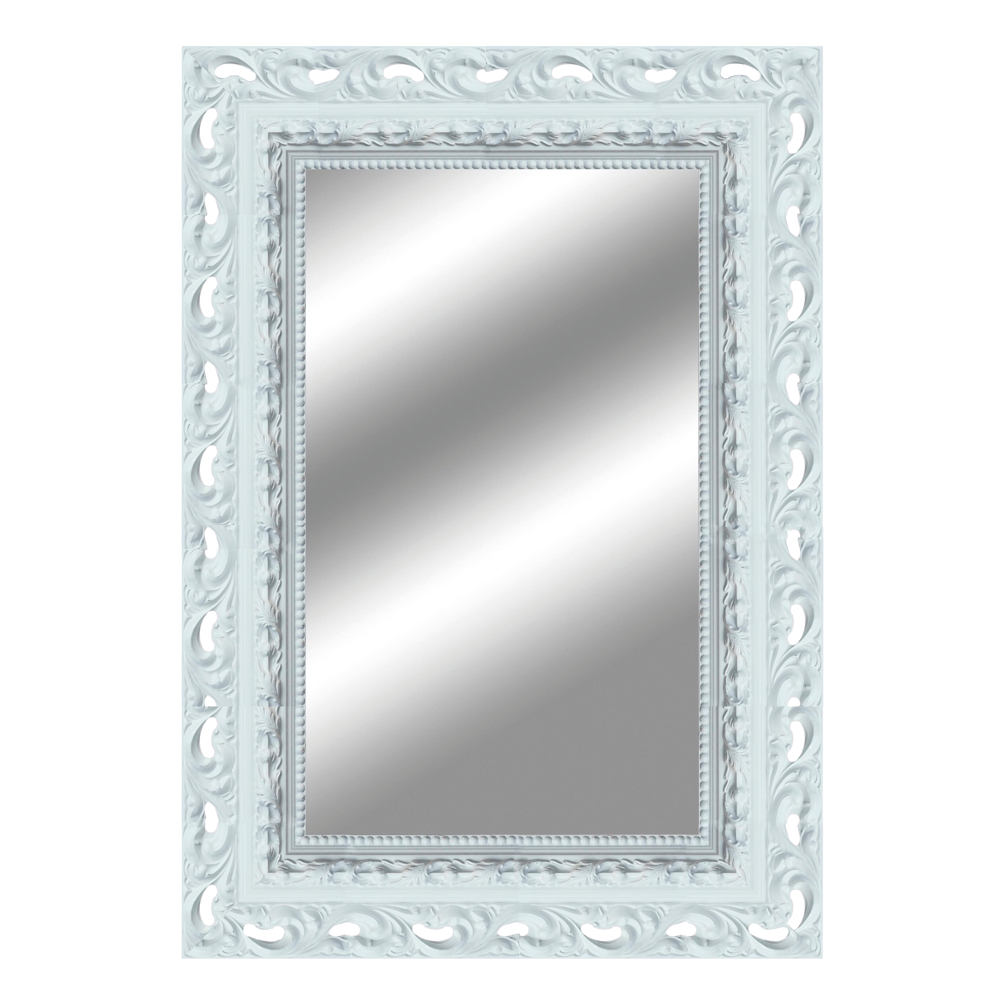 Specchio SHARON rettangolare in legno bianco 89 x 69 cm | Leroy Merlin