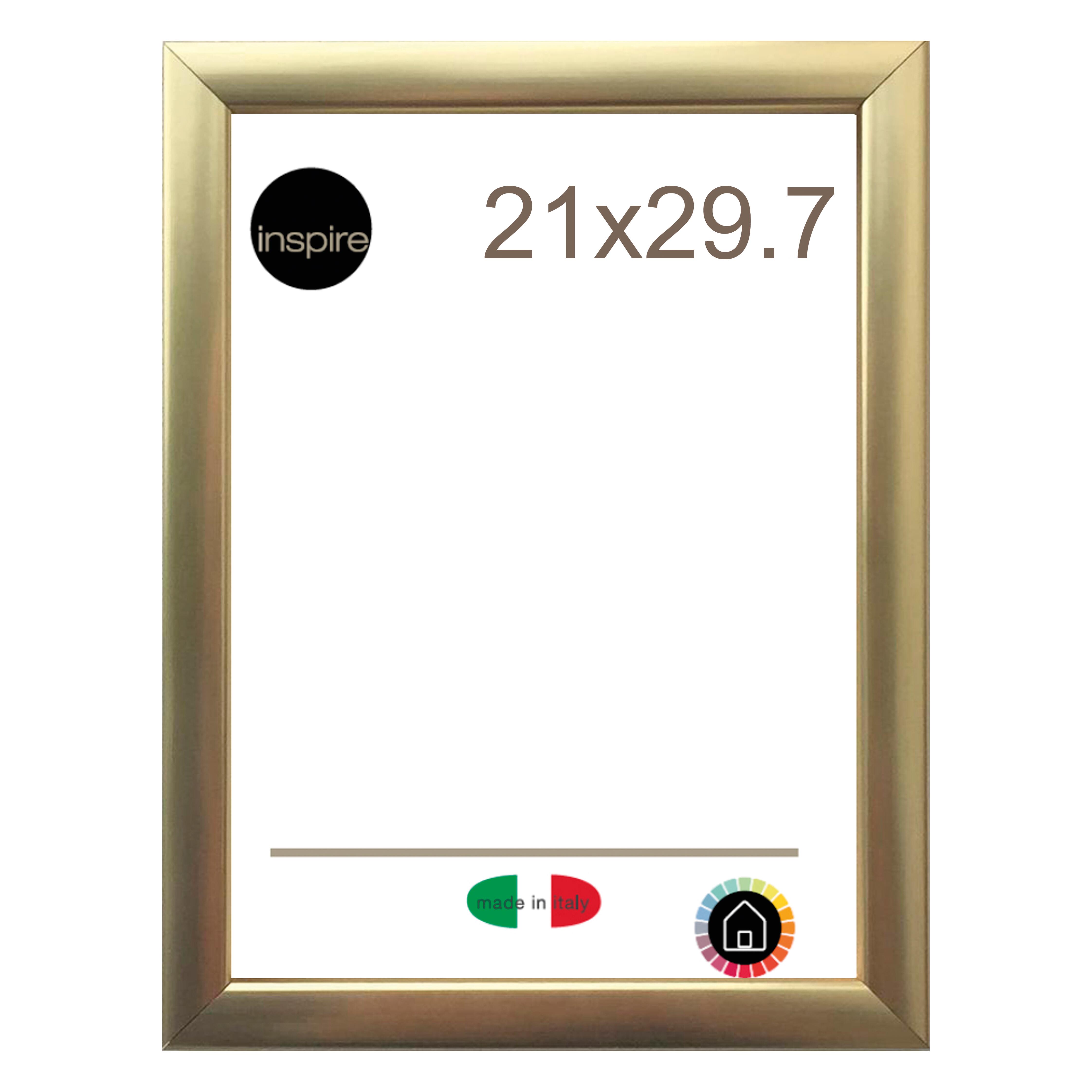 Cornice INSPIRE Glamour oro lucido per foto da 21x29.7 (A4) cm | Leroy Merlin