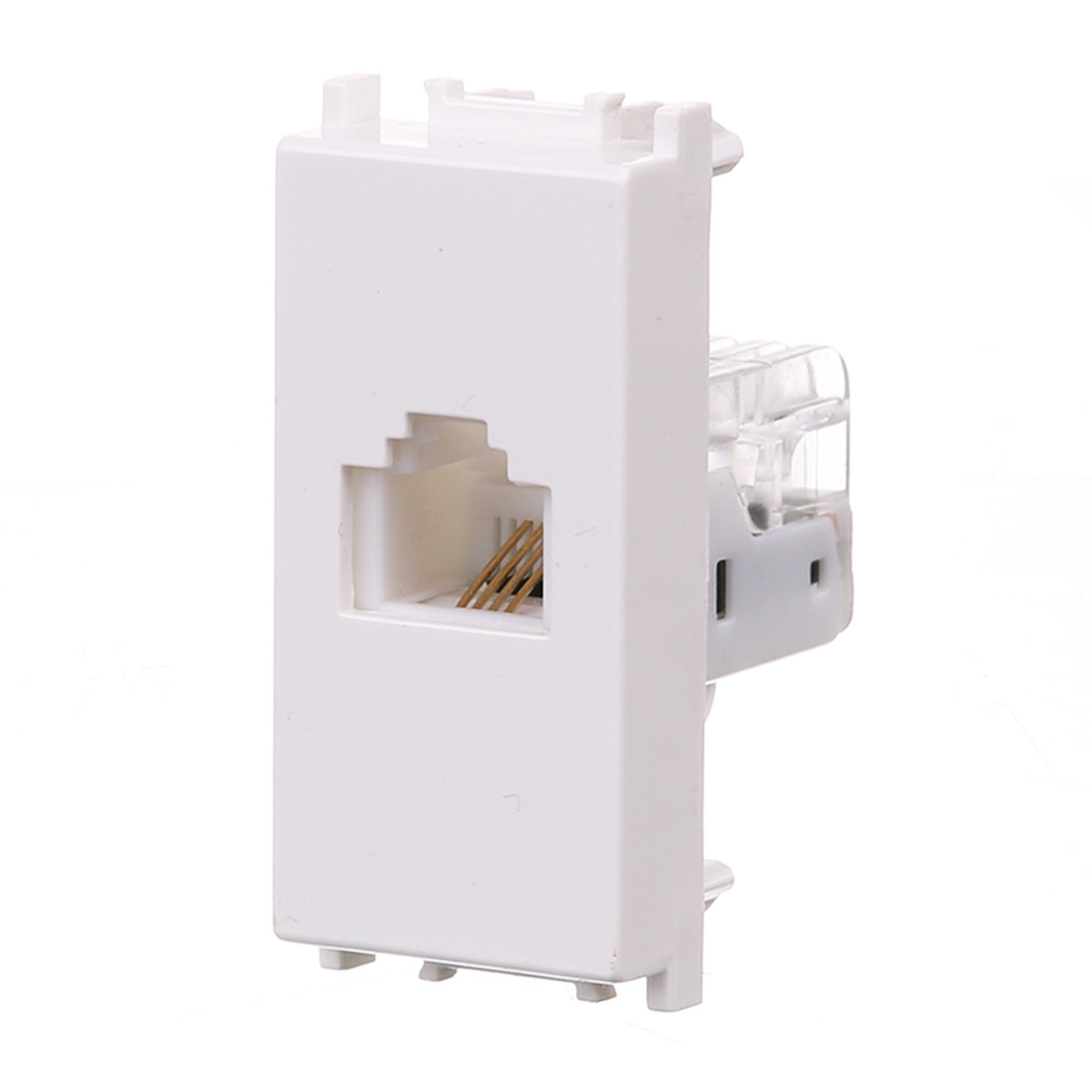 Priza telefon (RJ11) Tem Modul, modulara, IP20, alba | Leroy Merlin