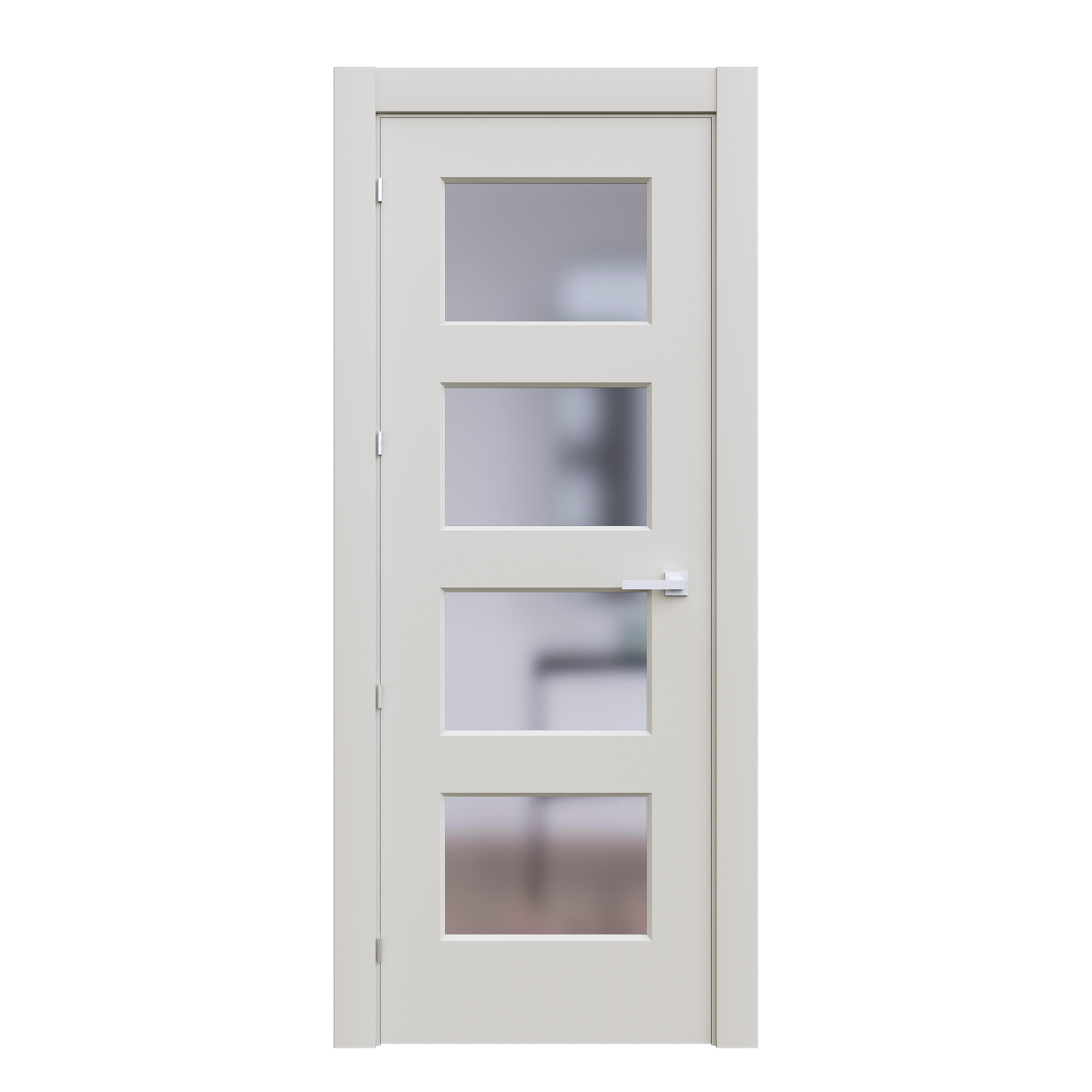 Puerta de interior abatible con cristal maciza lacada Tinte Castalla ...