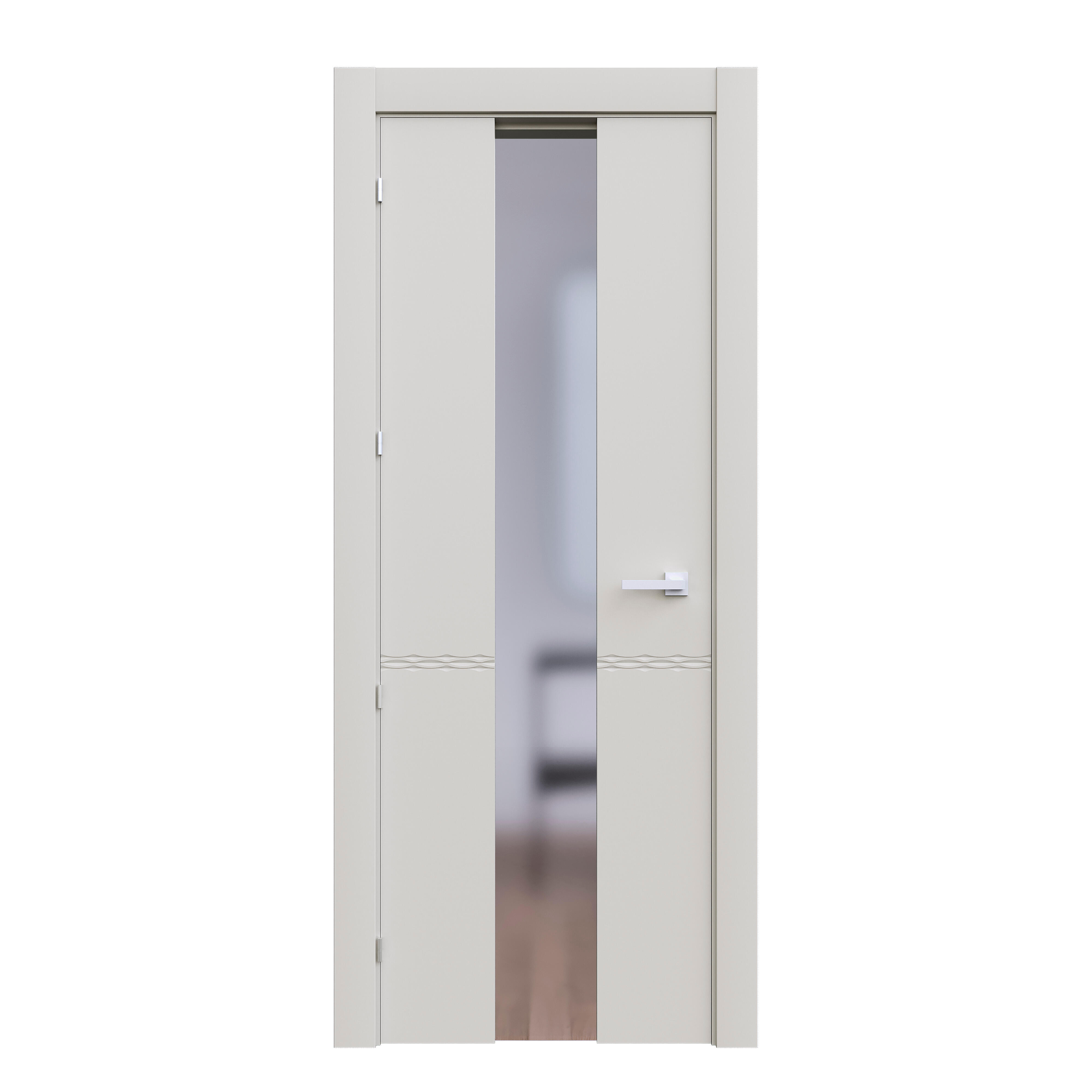 Puerta de interior abatible con cristal maciza lacada Tinte Castalla ...