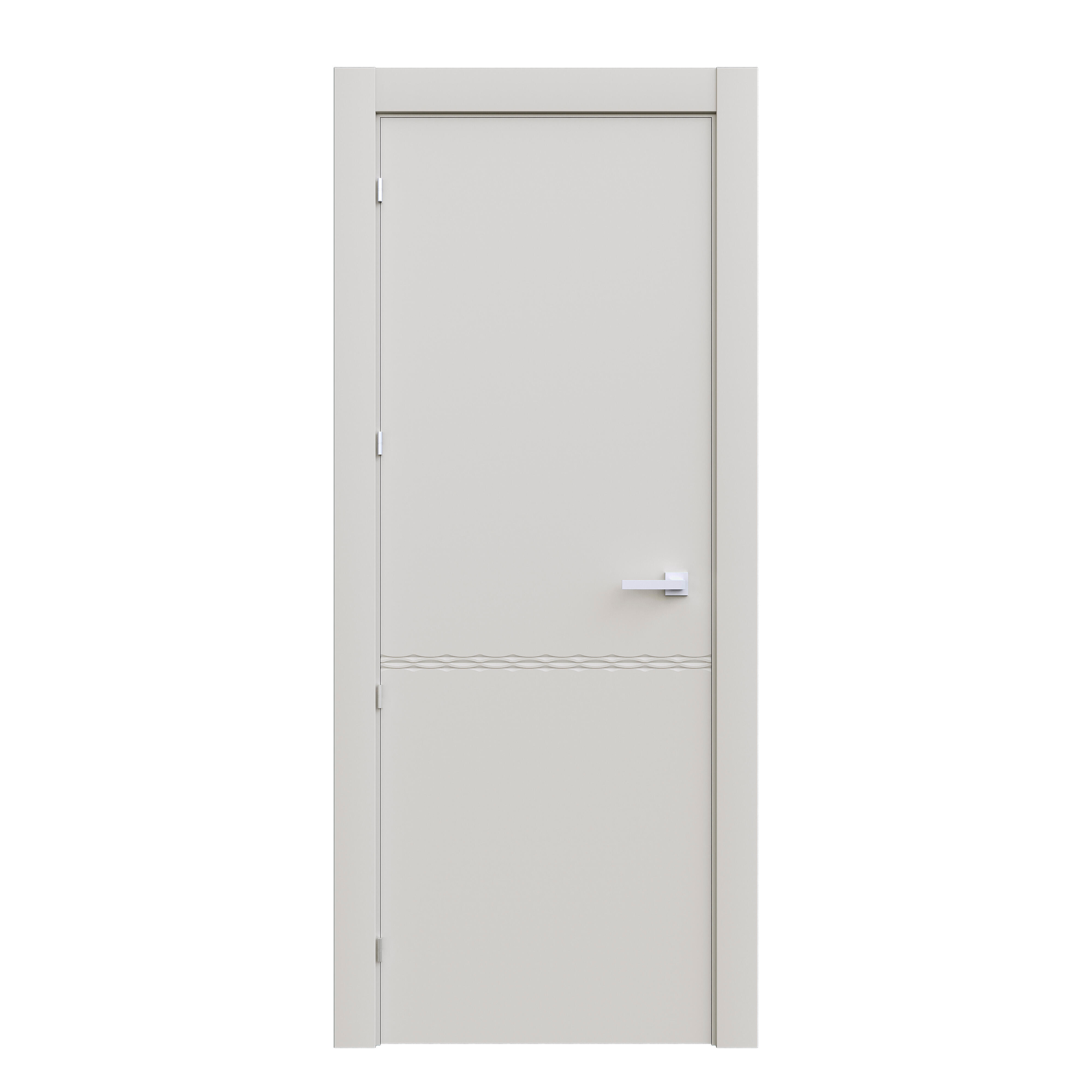 Puerta de interior abatible ciega maciza acabado lacado Tinte Castalla ...