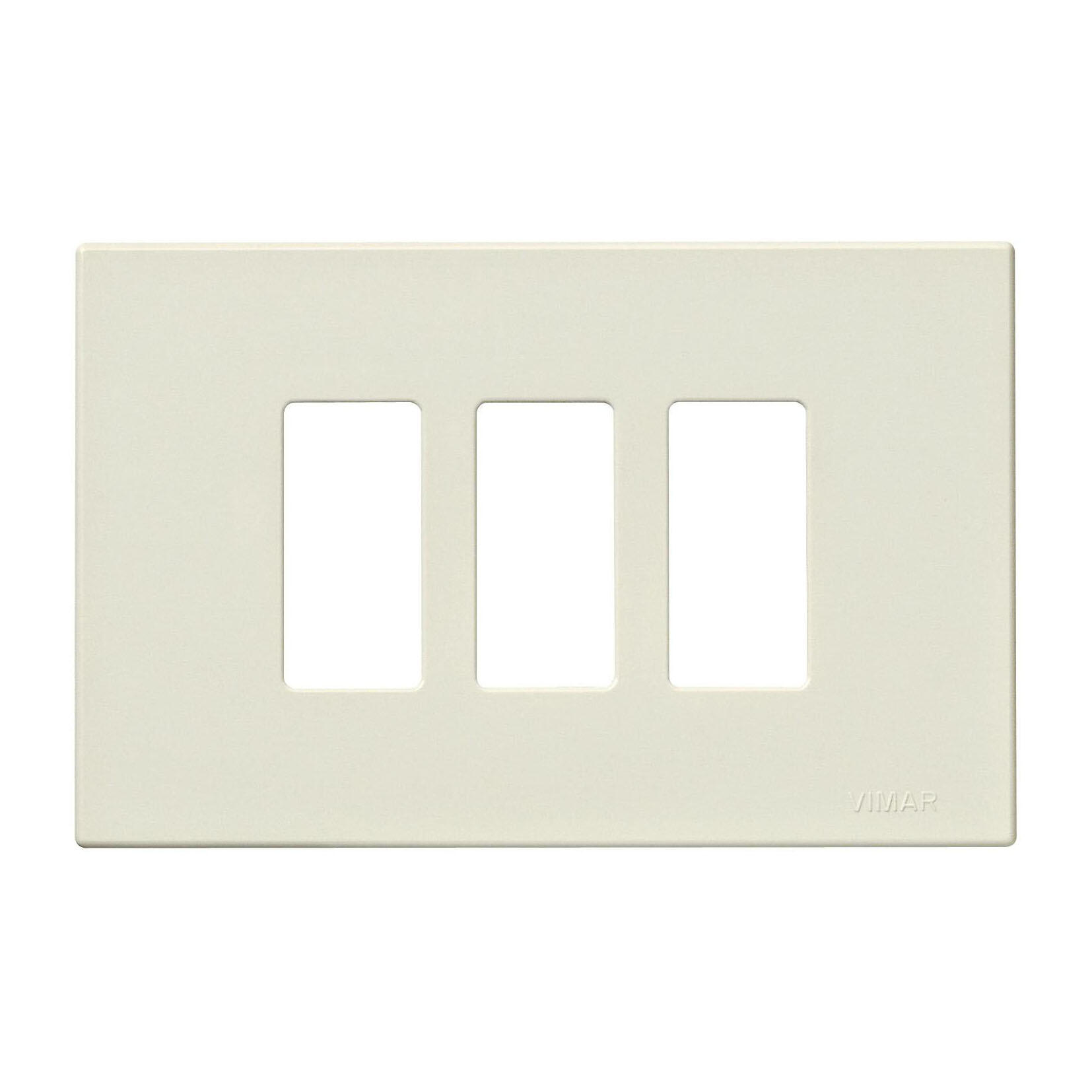 Placca 3 moduli serie 8000 VIMAR avorio | Leroy Merlin