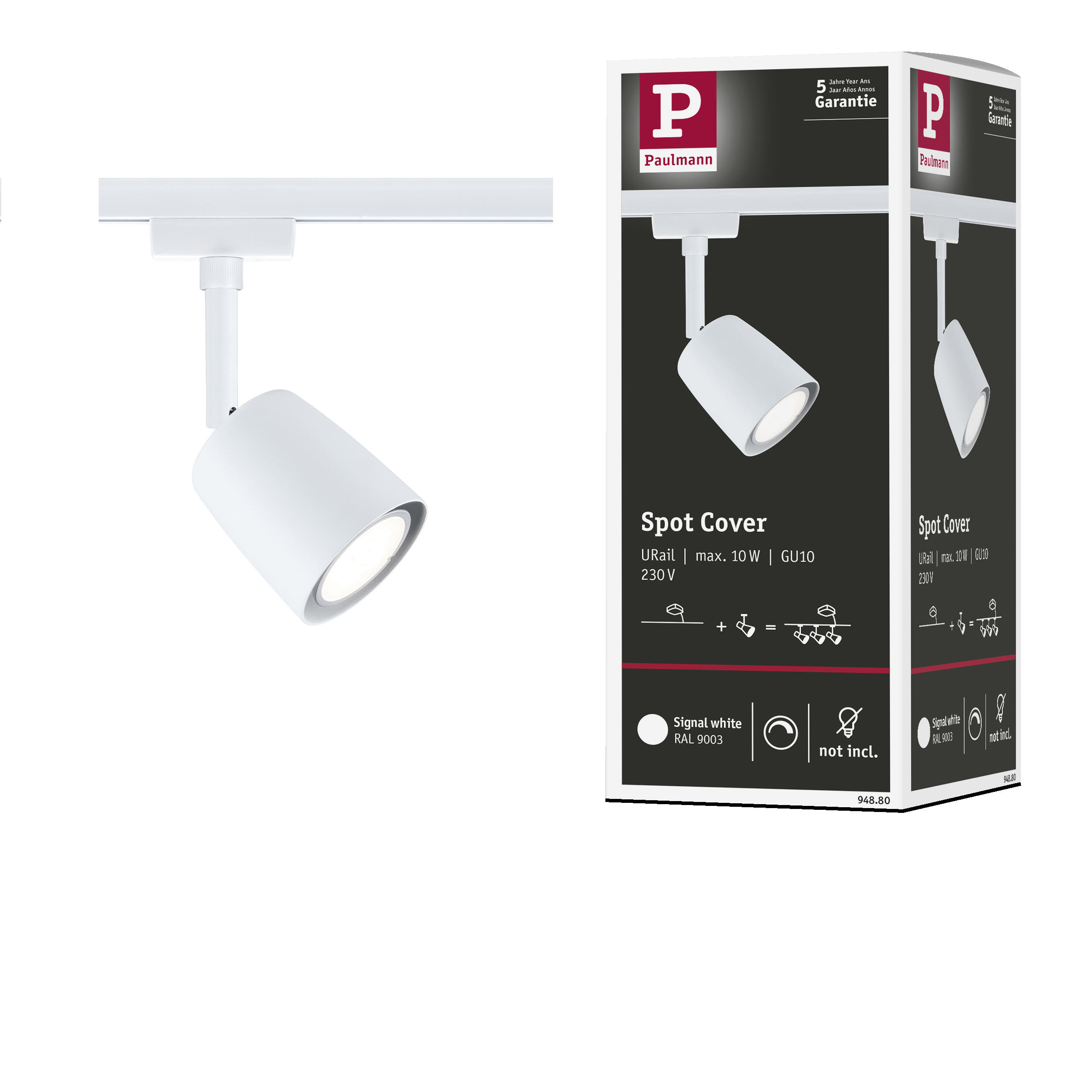 Spot URail Cover GU10 max. 10W gradable 230V blanc, PAULMANN | Leroy Merlin