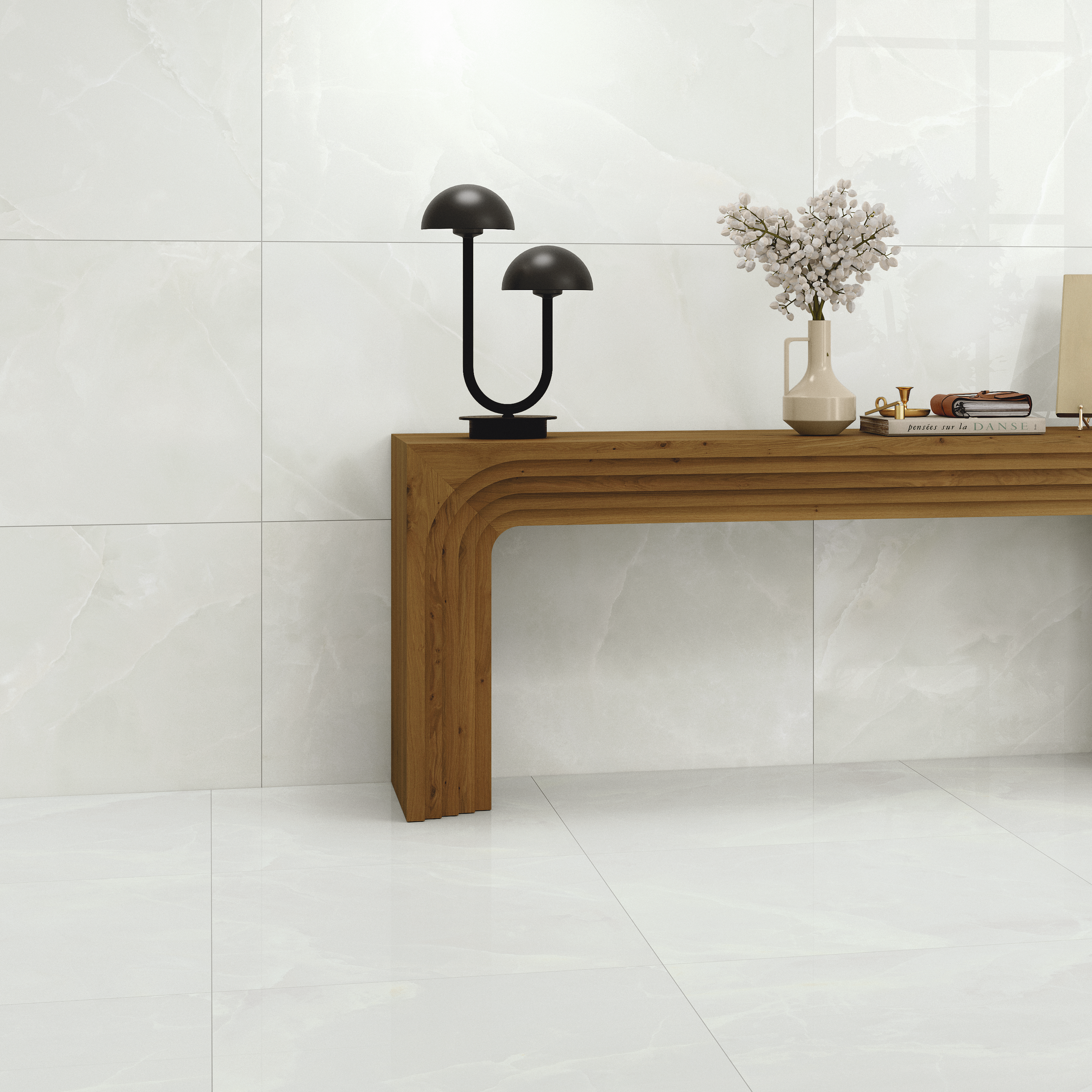 Suelo/Azulejo porcelánico Celeste efecto mármol CELESTE SOFT WHITE ...